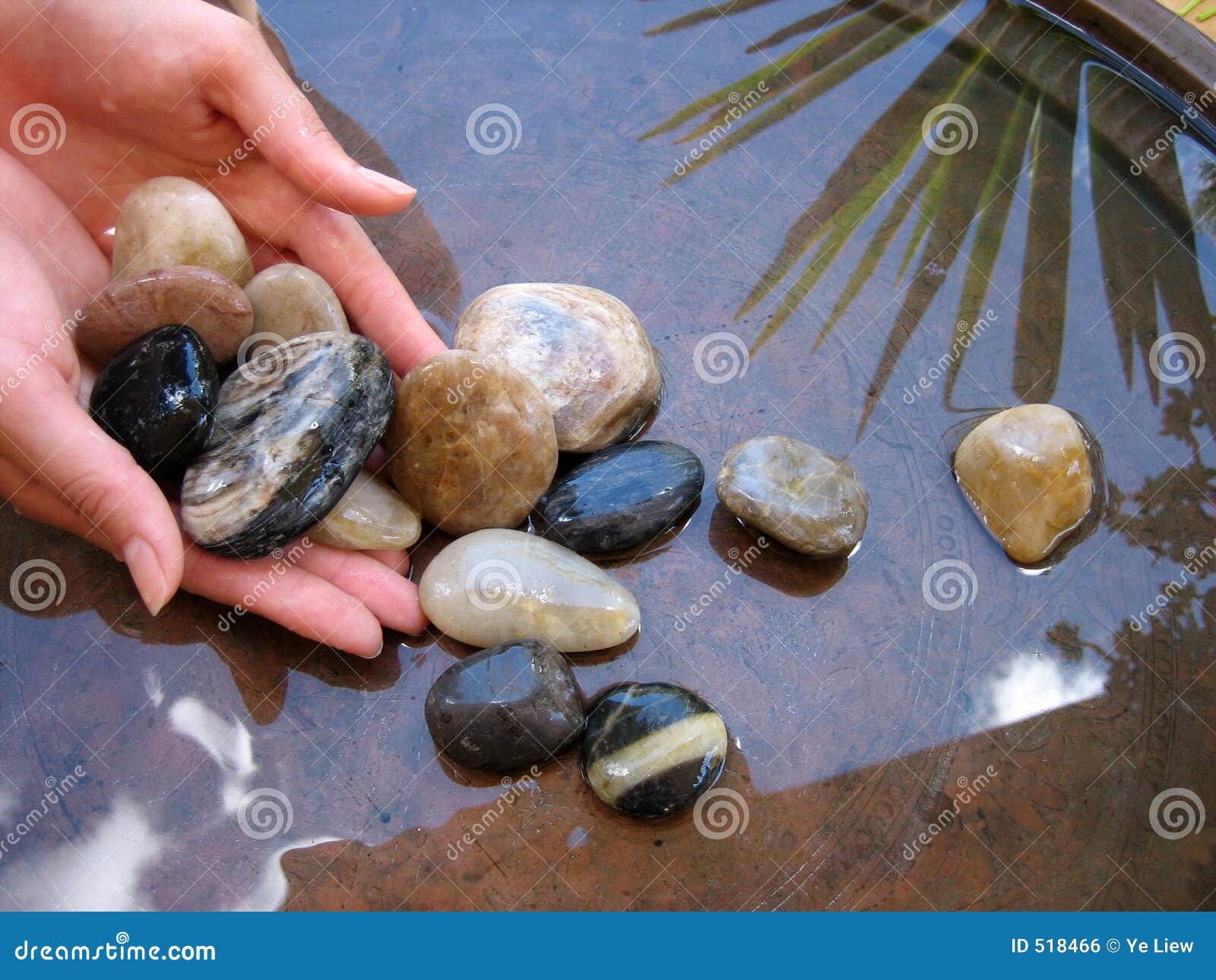 Pebble Bath 1 stock photo. Image of luxury, hand, relaxation - 518466