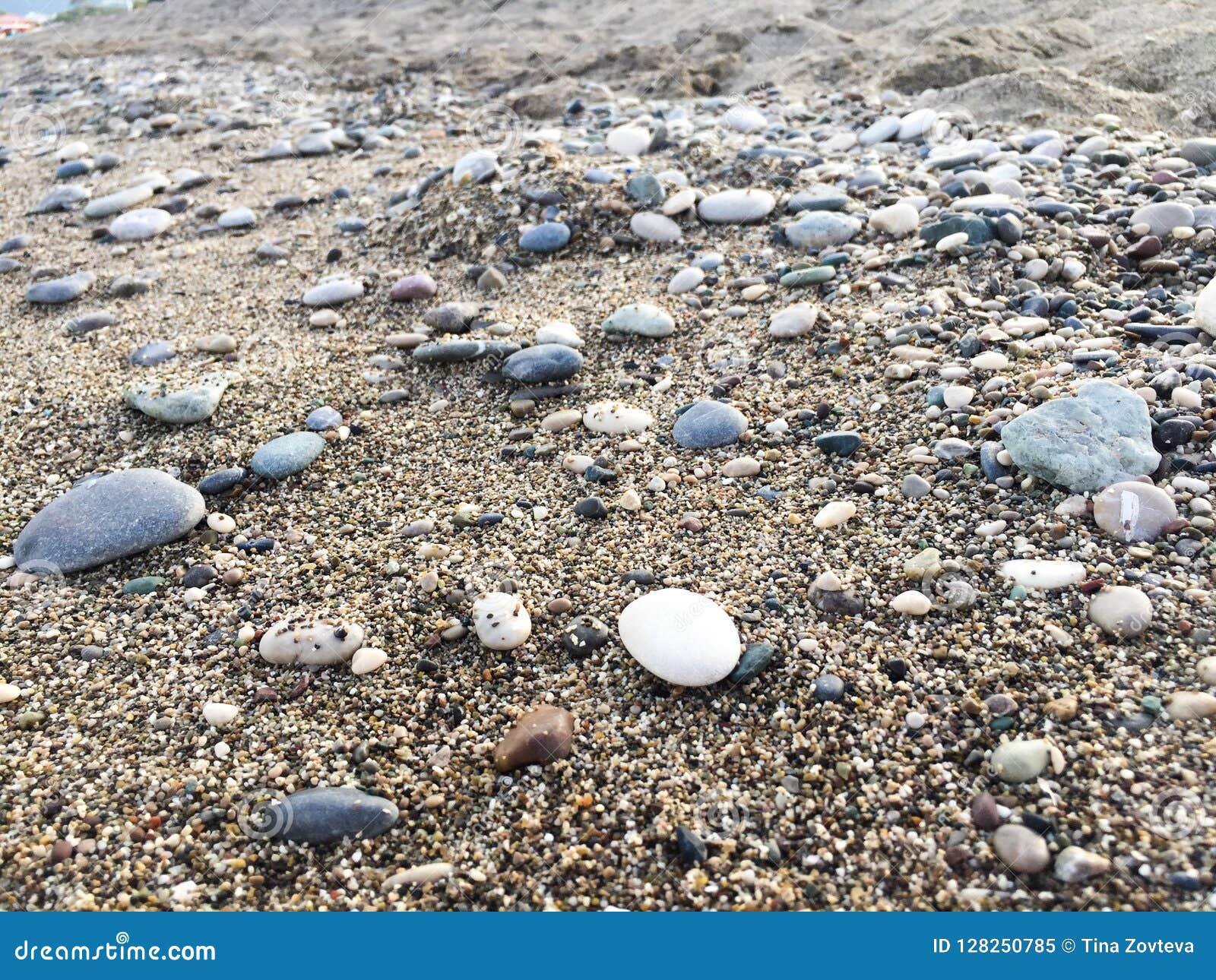 Pebble beach background stock image. Image of material - 128250785