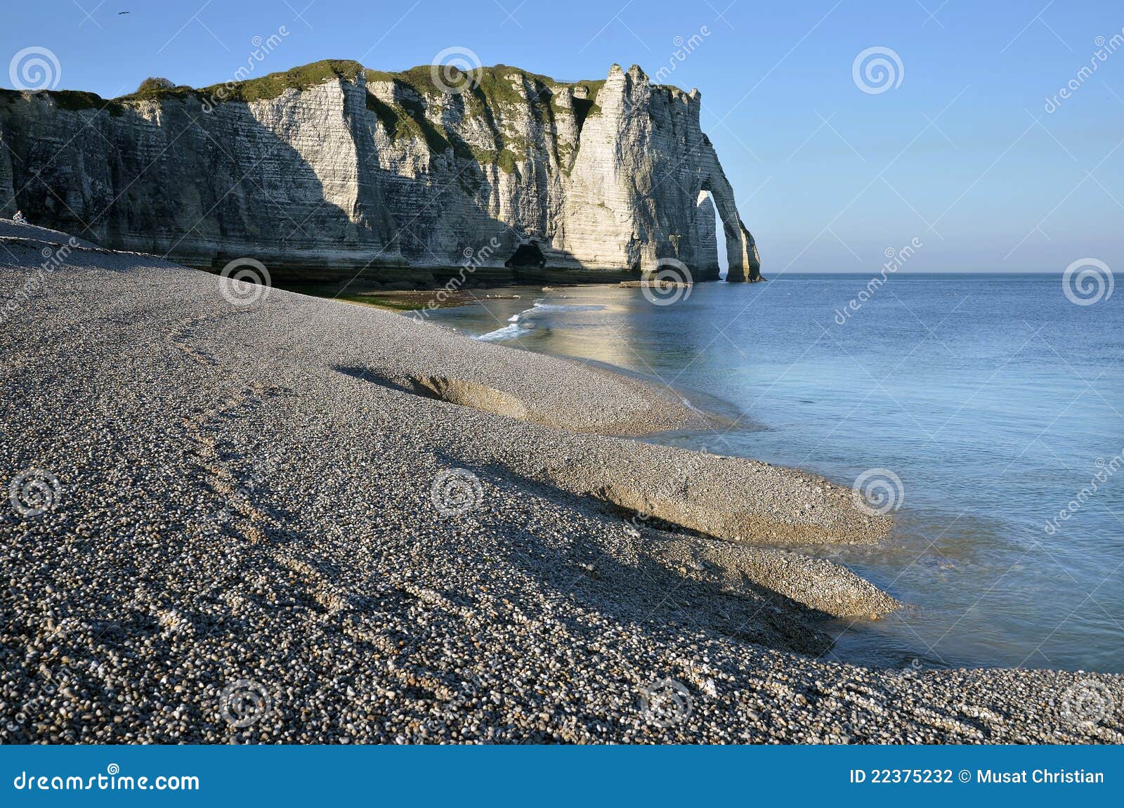 Pebble Beach And Cliff Of Etretat In France Stock Photography - Image ...