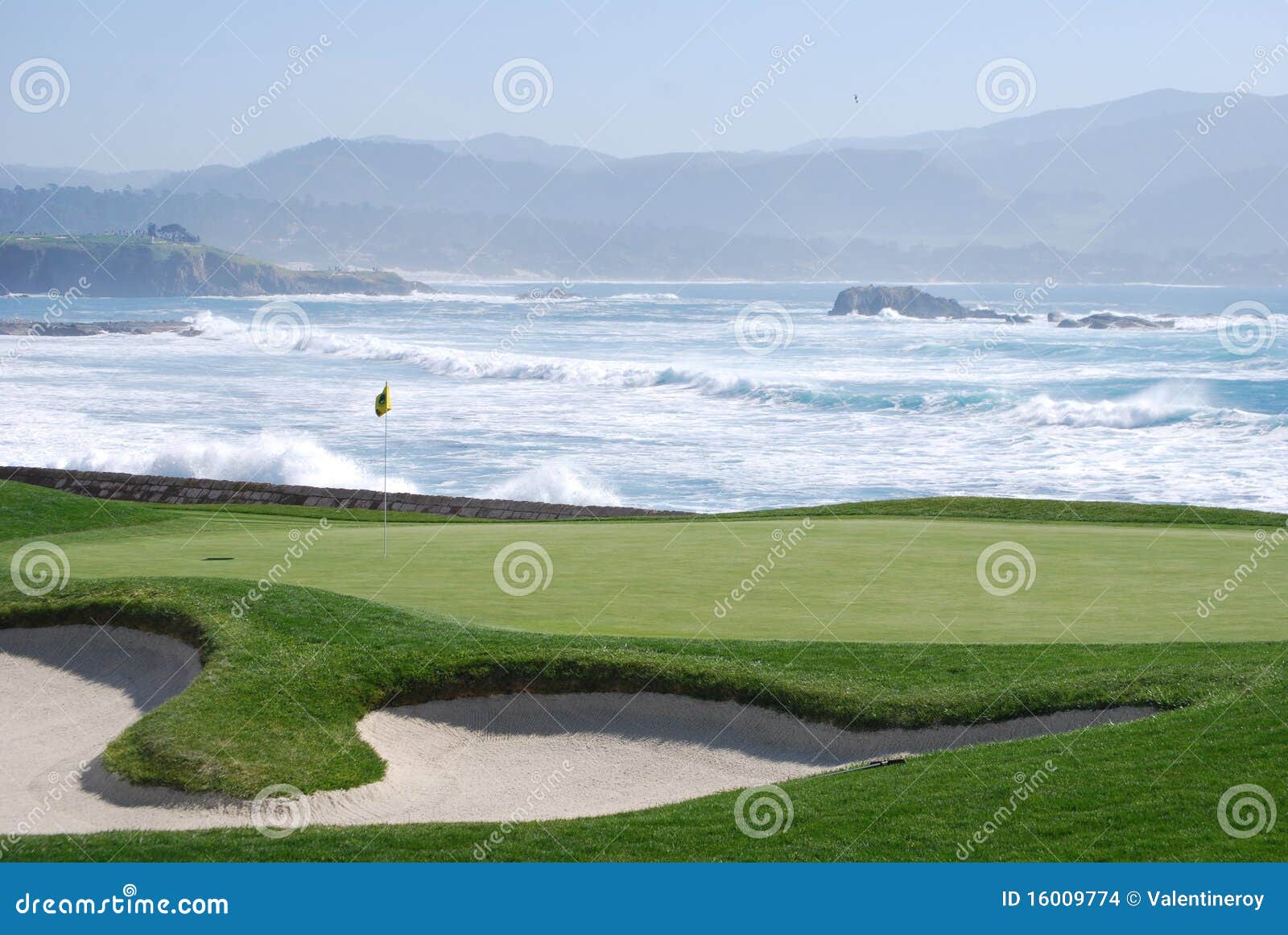 Pebble Beach Golf course stock photo. Image of open, golf - 16009774