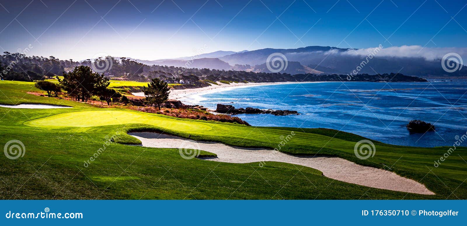 Pebble Beach Golf Course, Monterey, California, Usa Stock Photo - Image ...