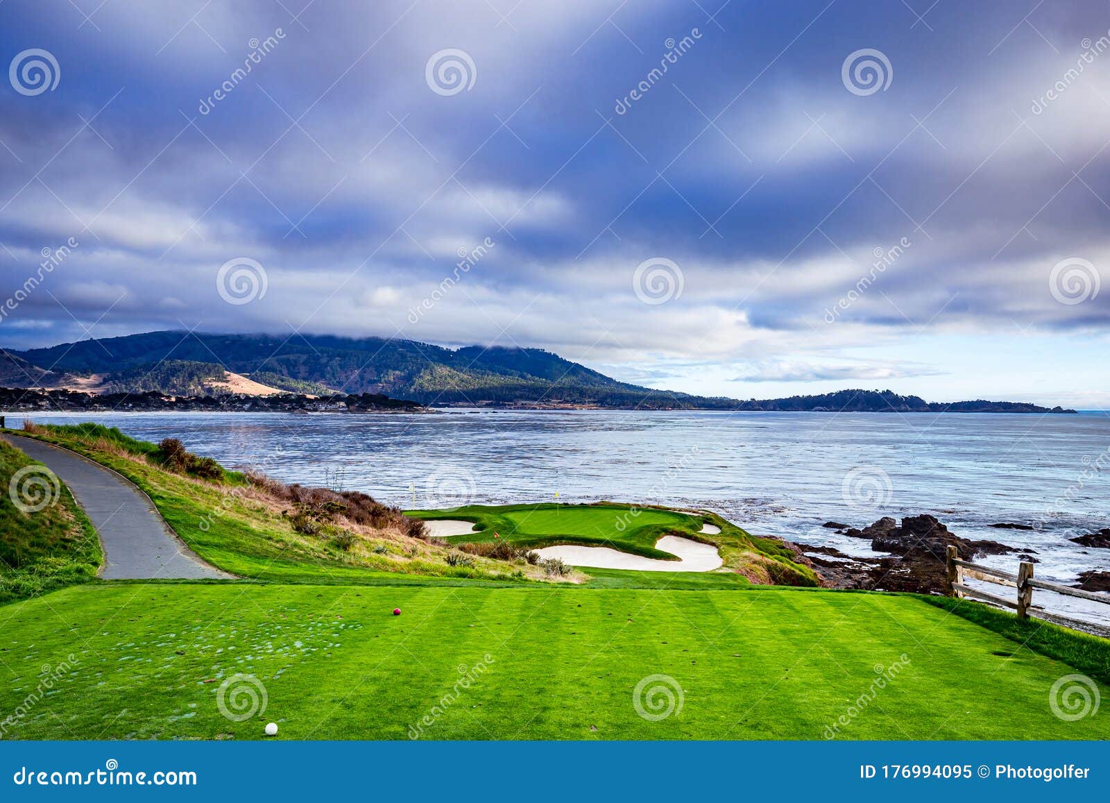 Pebble Beach Golf Course, Monterey, California, Usa Stock Image - Image ...