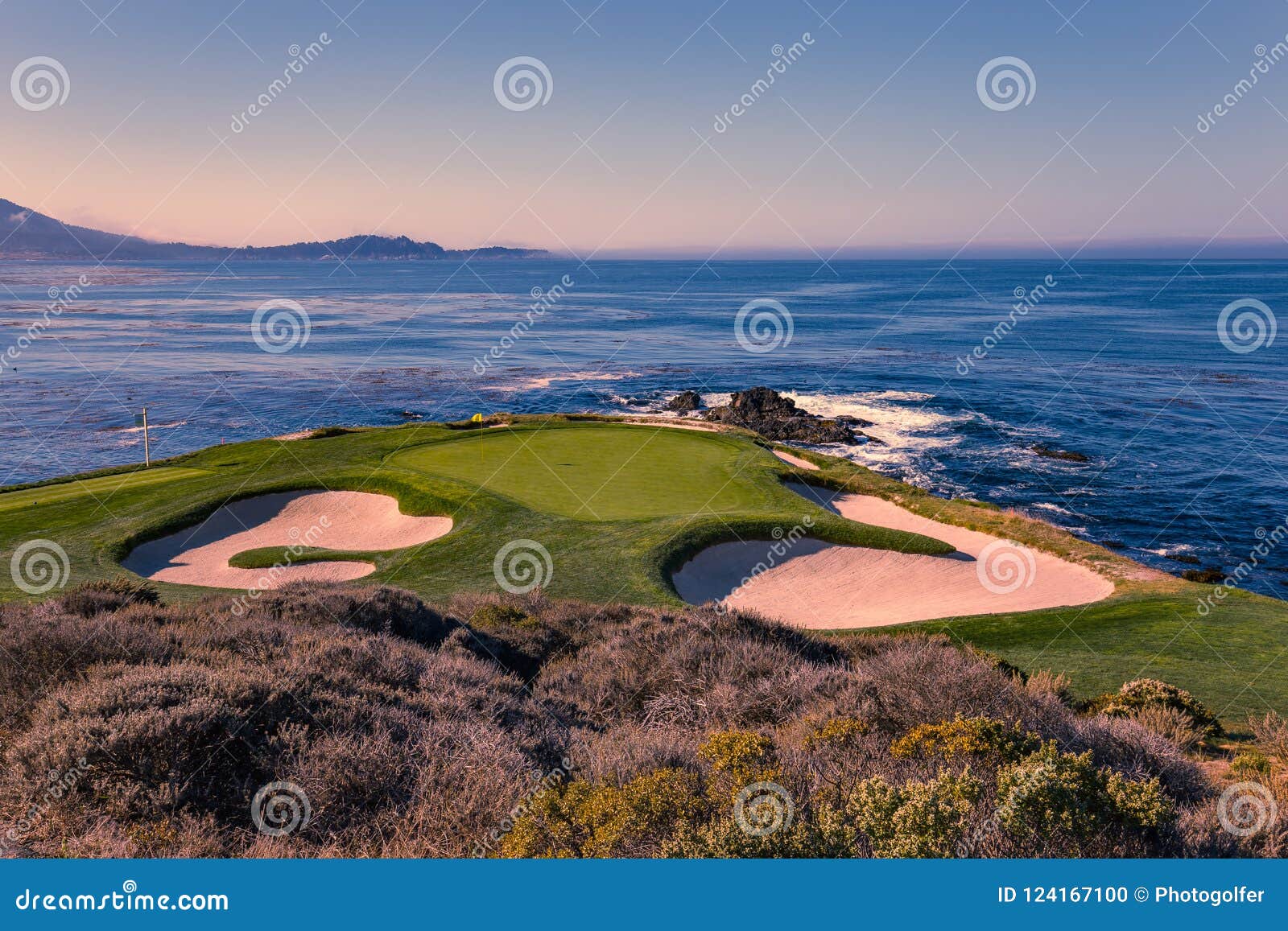 Pebble Beach Golf Course, Monterey, California, USA Stock Photo - Image ...