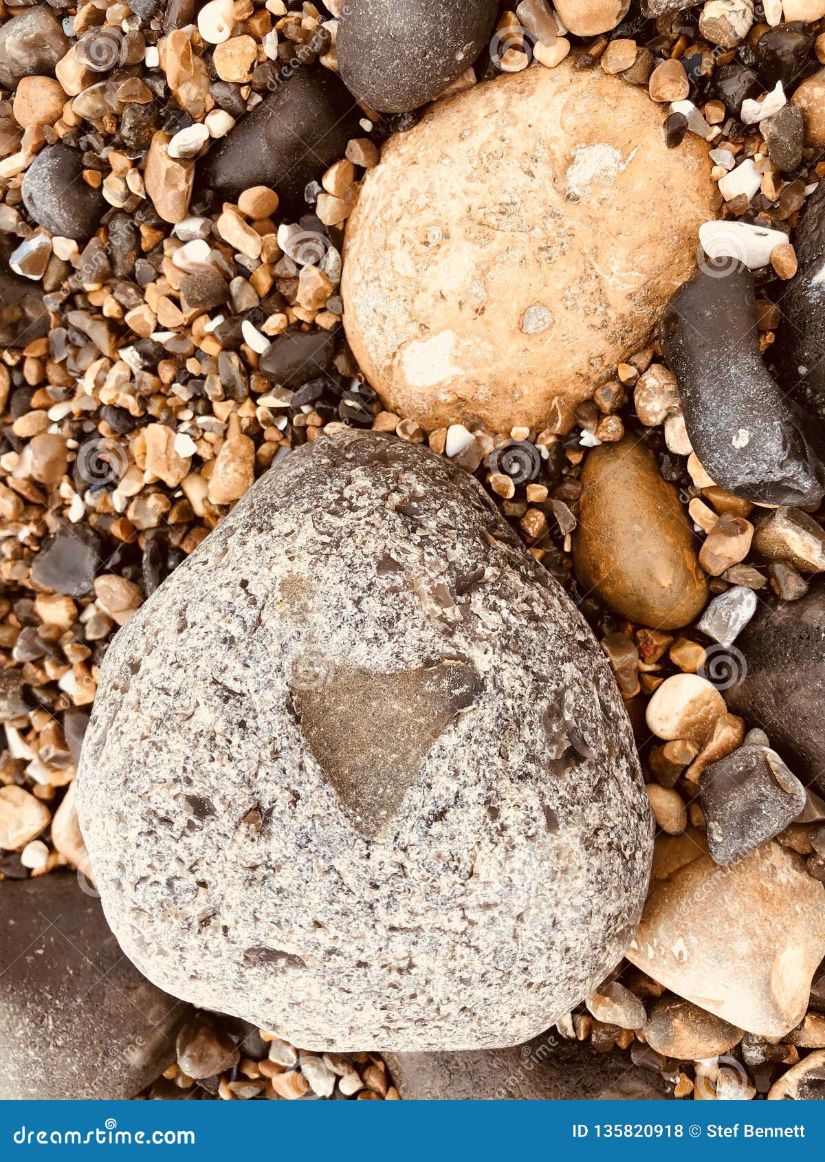 A Pebble on a Beach with a Love Heart Stock Photo - Image of emotion ...
