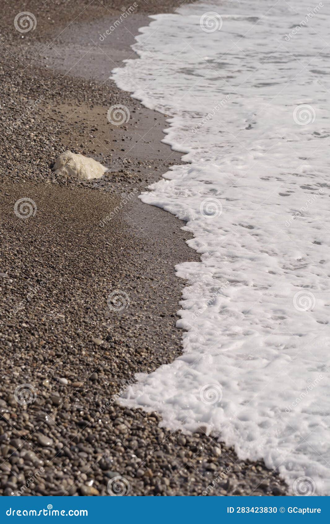 Pebble Beach with Nice Clean Sea Waves Stock Photo - Image of flow ...