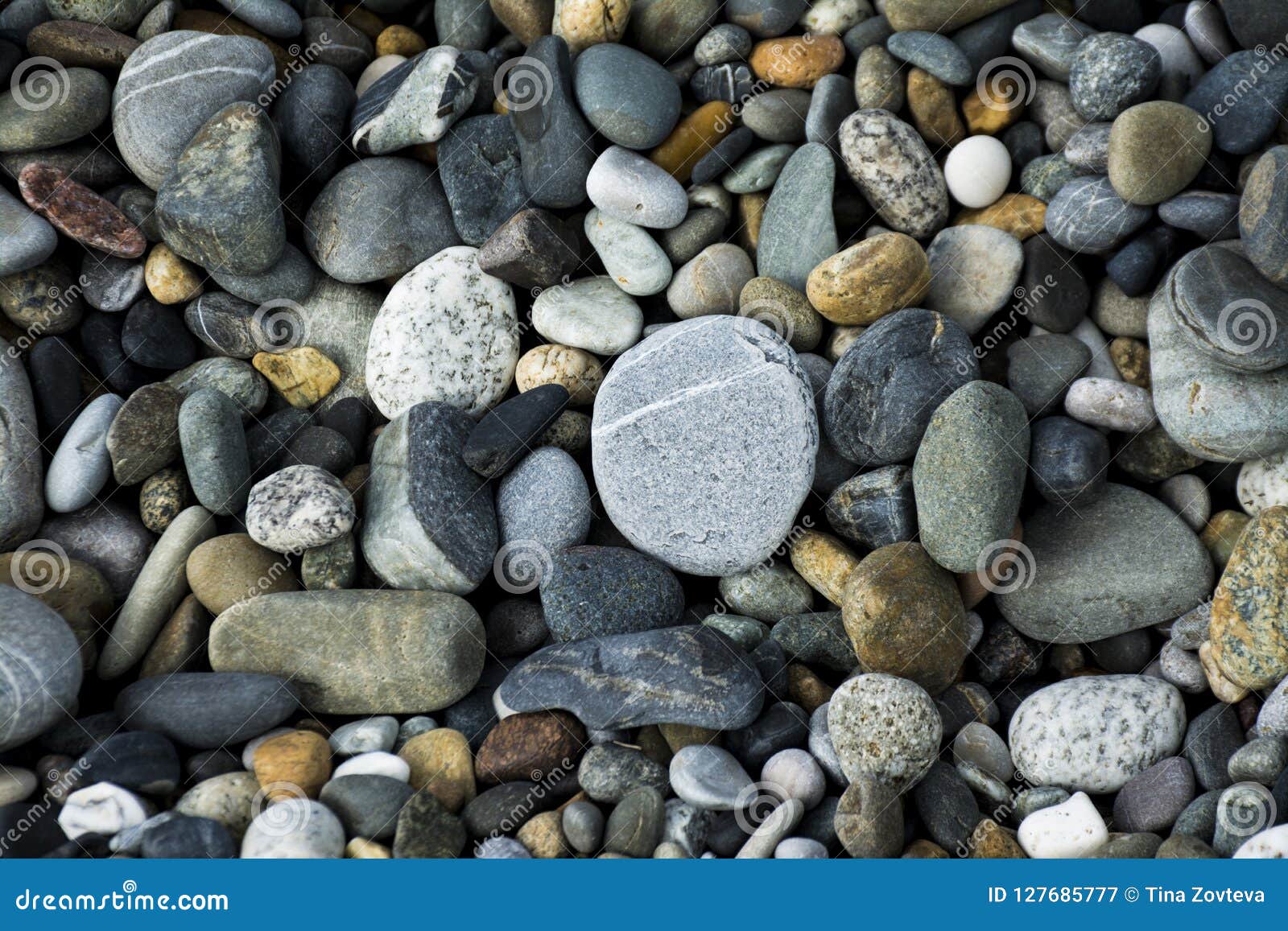 Pebble beach stock image. Image of color, dark, close - 127685777