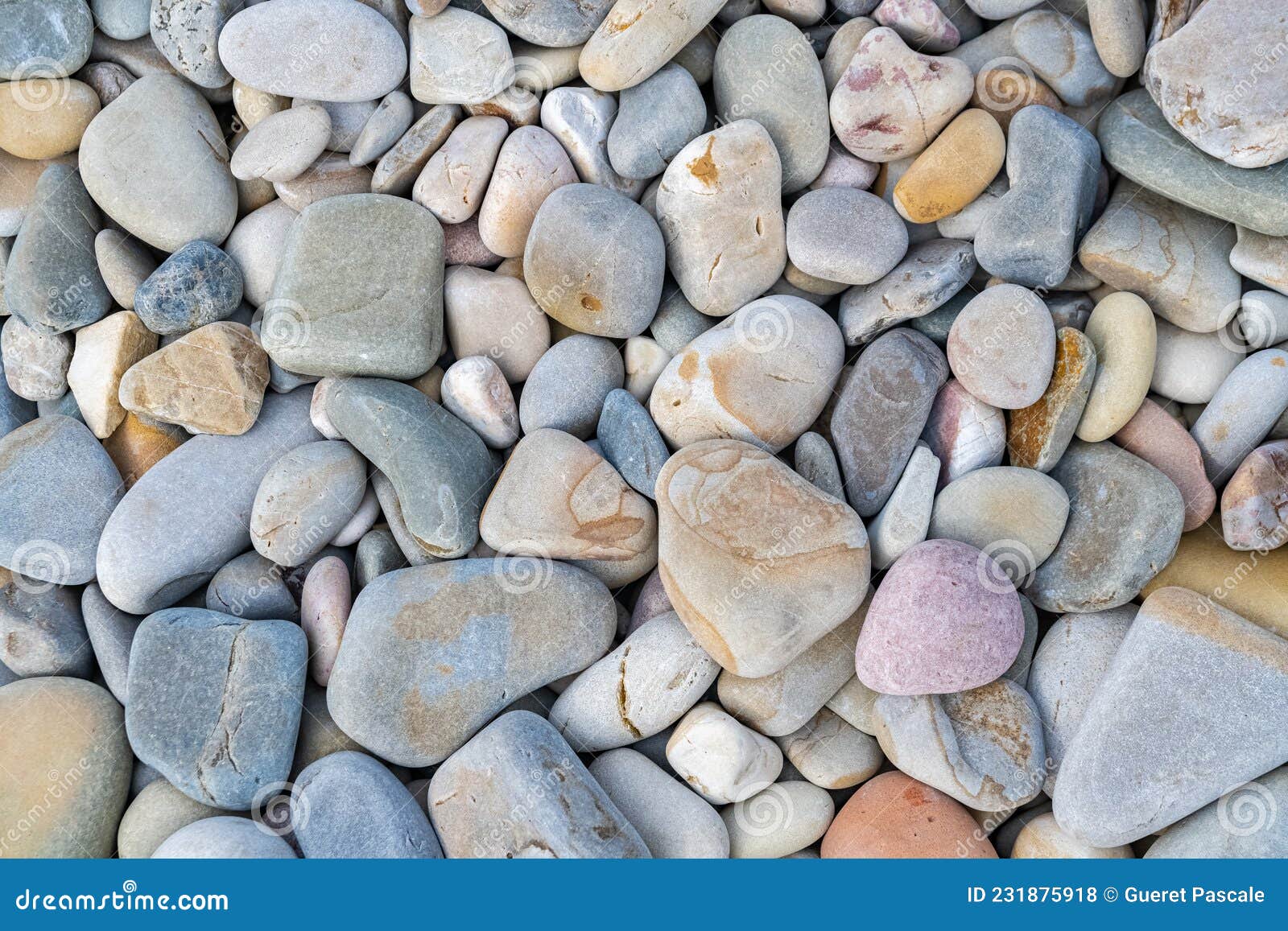 Pebble beach stock photo. Image of brittany, empty, crystal - 231875918