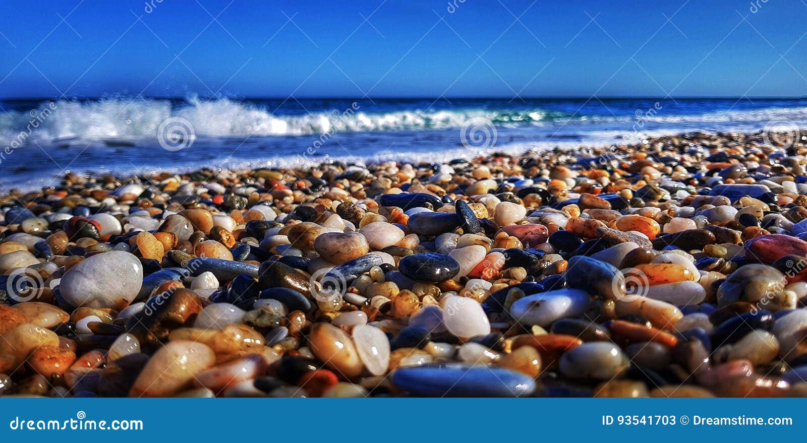 Pebble Beach stock image. Image of travel, scenic, colourful - 93541703