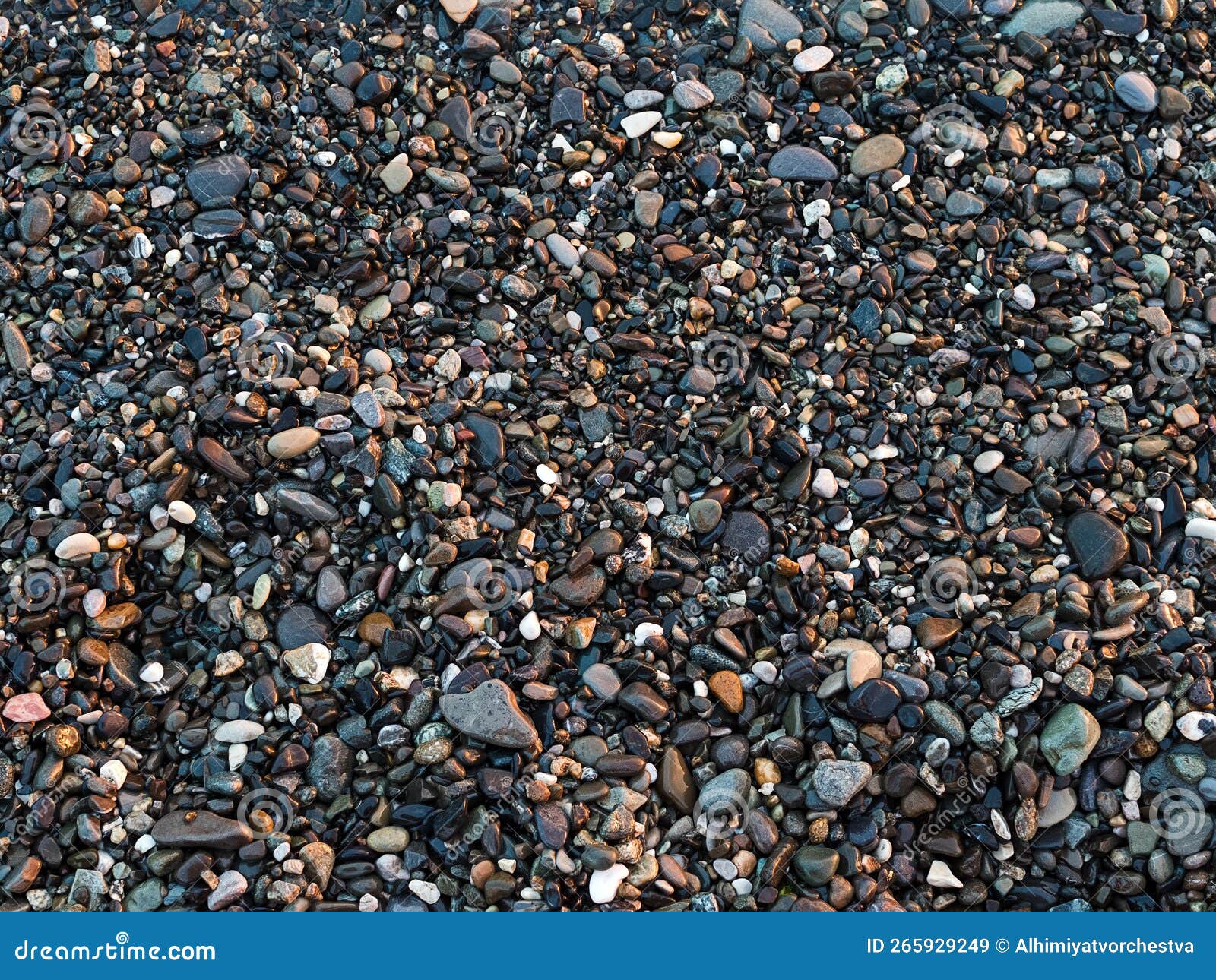 Pebble Beach Texture - Wet Stones on the Sea Stock Image - Image of ...