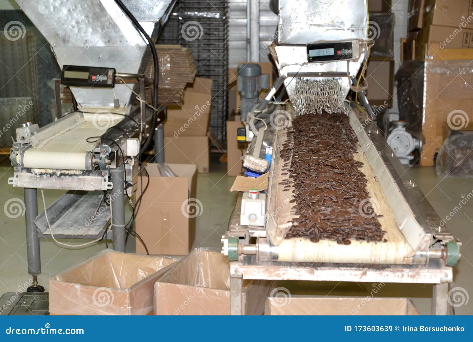 Pebble Chocolate Packing Area at the Factory Stock Image - Image of ...