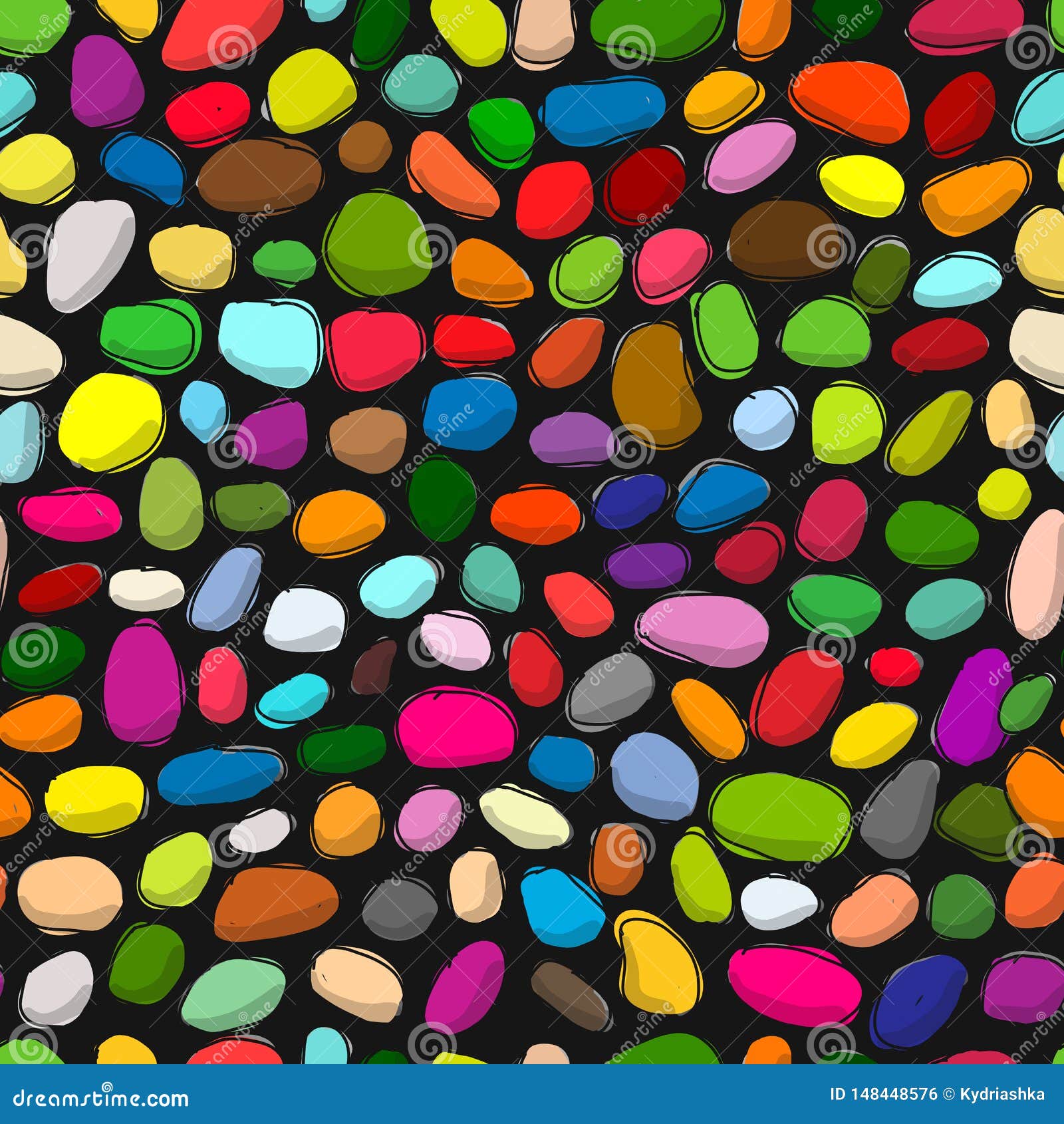 Pebble Colorful Background, Seamless Pattern for Your Design Stock ...