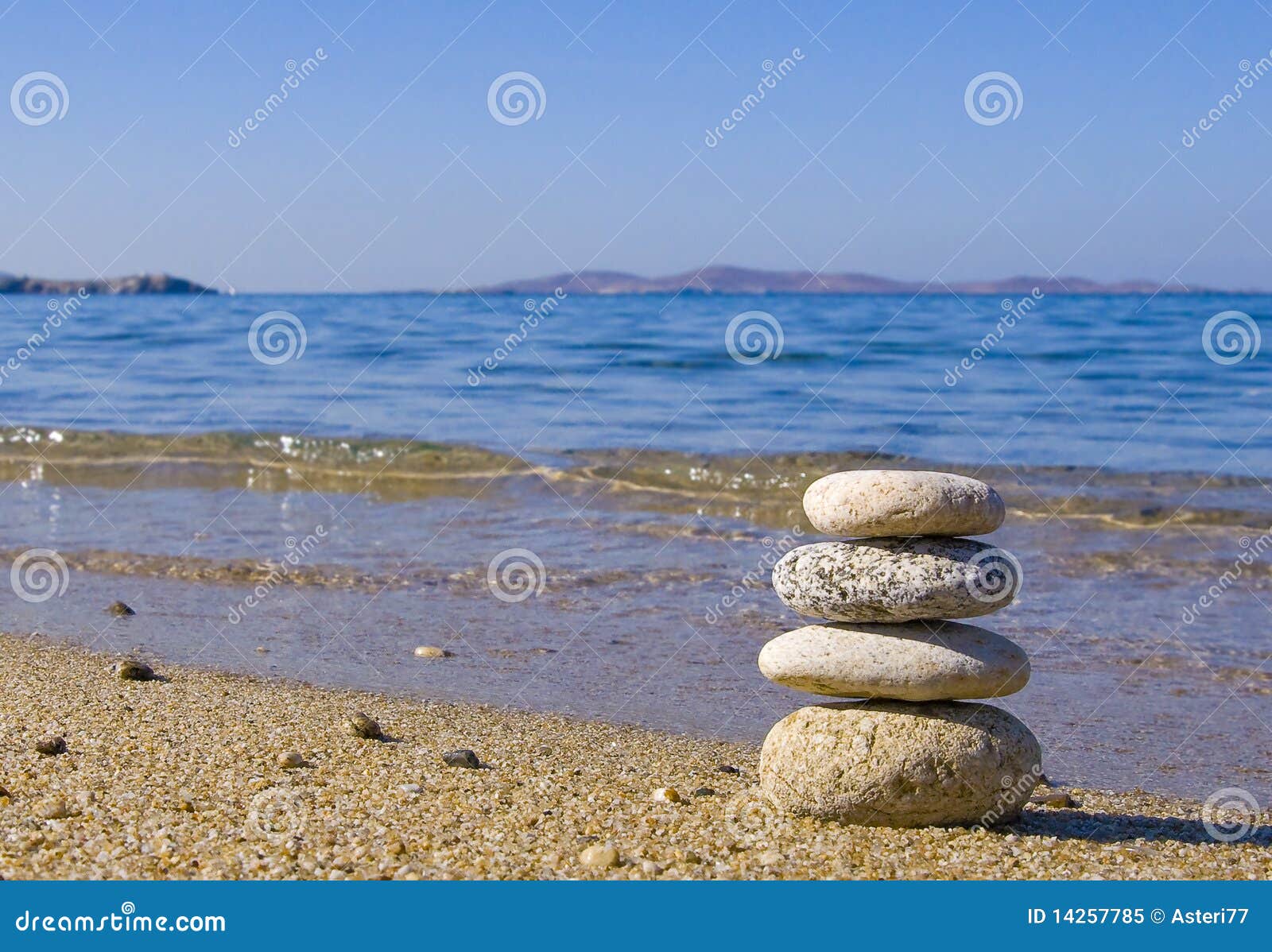 Pebble Heap on the Sand Near the Sea Stock Image - Image of design ...