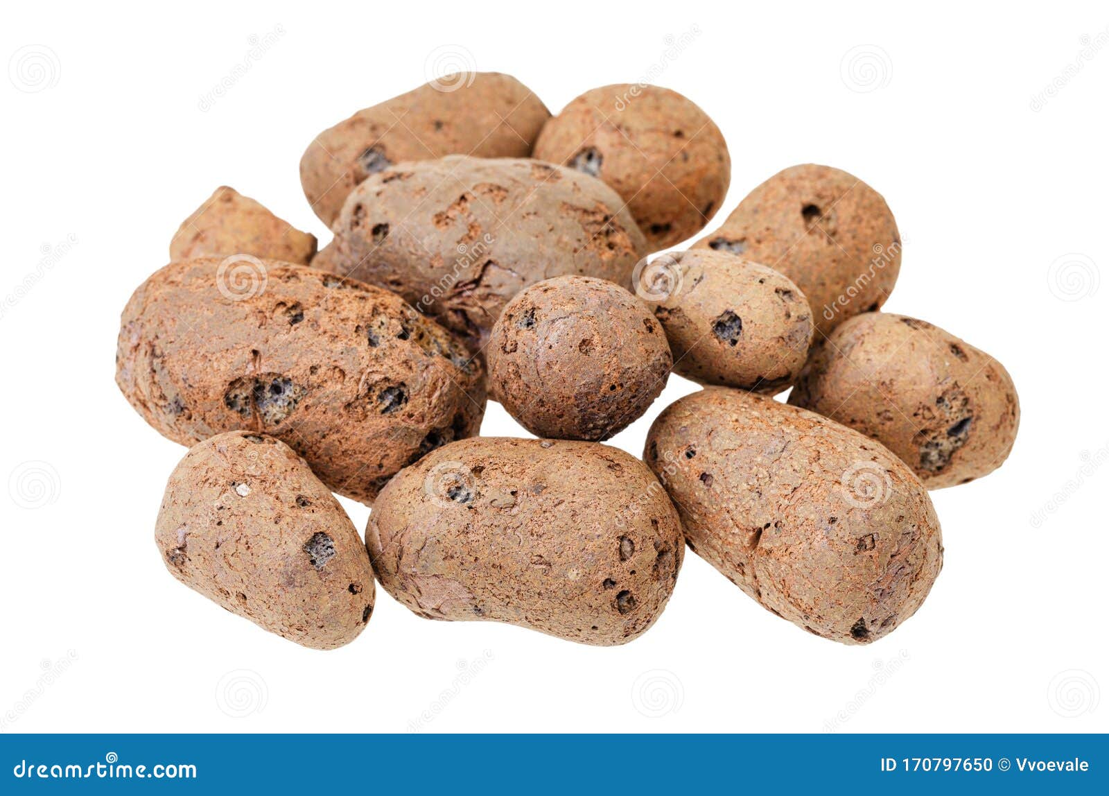 Pebble from Lightweight Expanded Clay Aggregate Stock Photo - Image of ...