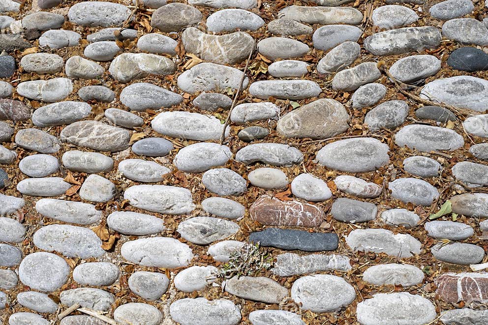 Pebble Path in a Park in Greece, Travel, Horizontal Stock Photo - Image ...