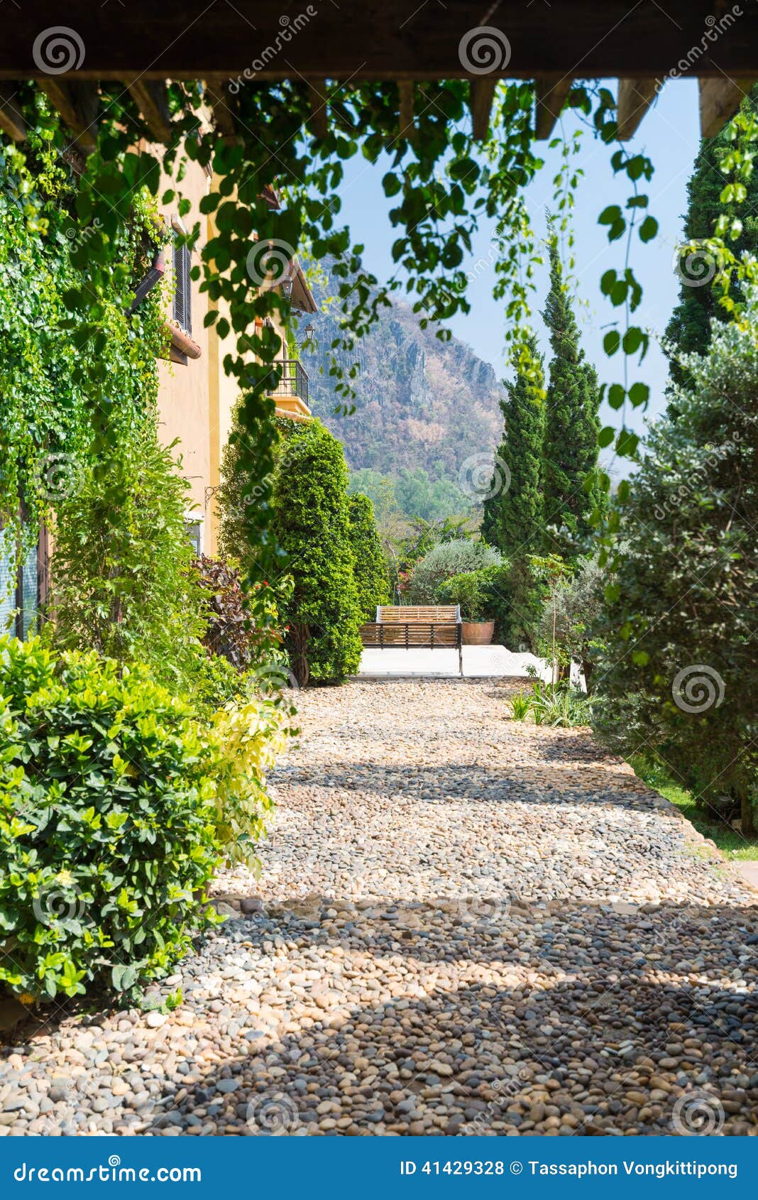 Pebble path tuscany stock photo. Image of italia, outdoor - 41429328