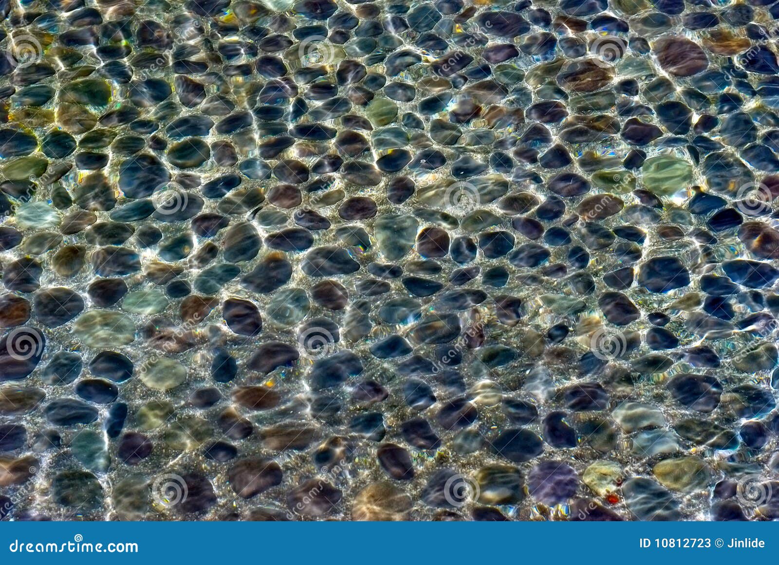 Pebble paved pool stock image. Image of stones, color - 10812723
