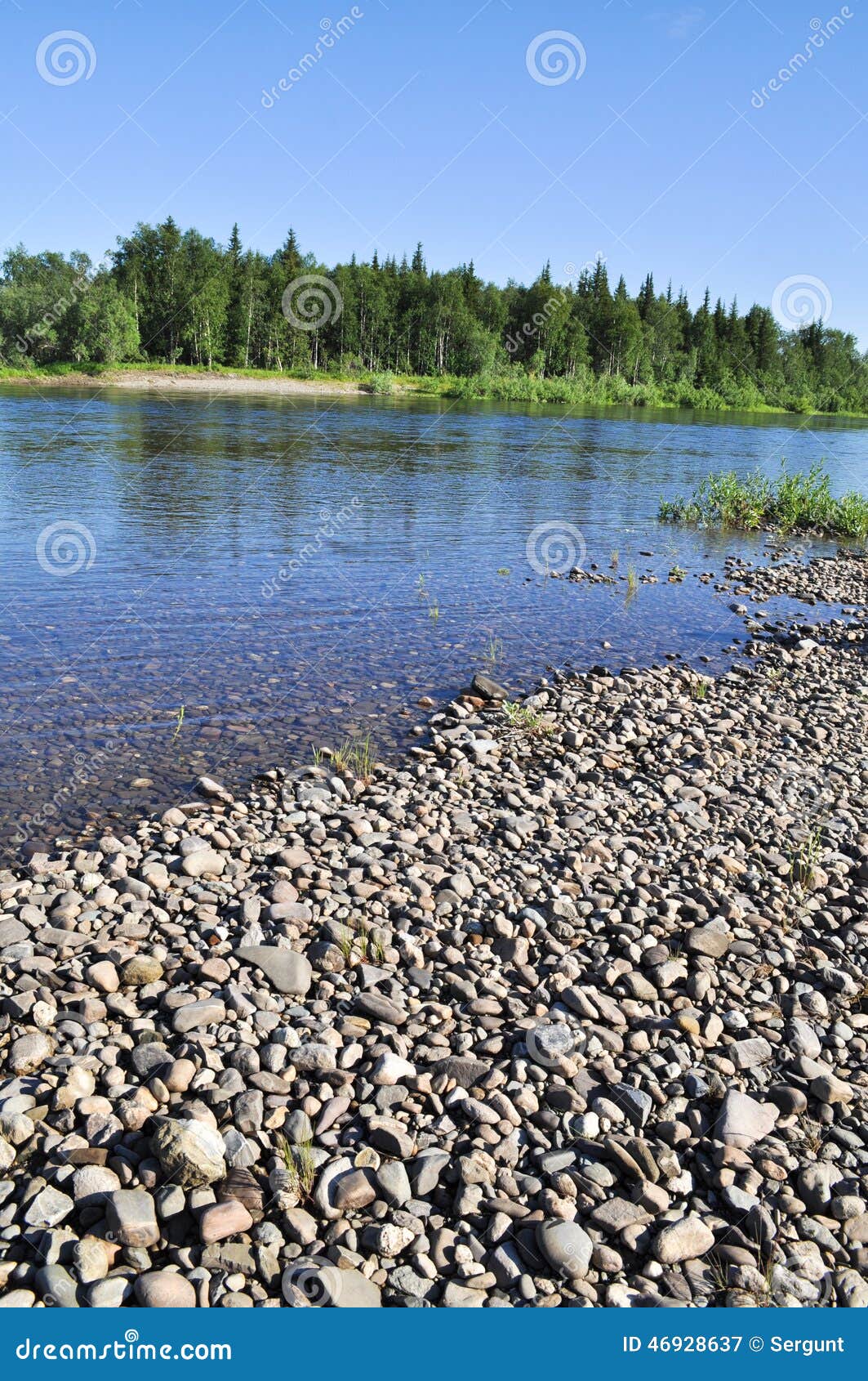 Pebble River Bed. Royalty-Free Stock Photo | CartoonDealer.com #46928685