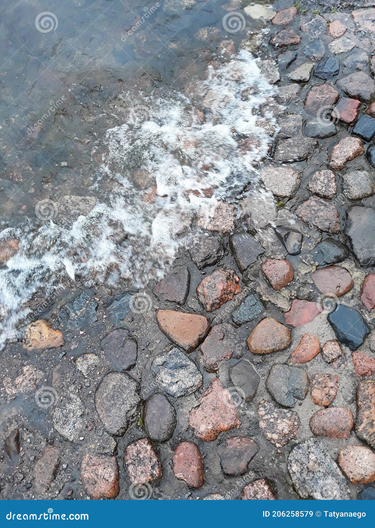 Pebble river coast stock image. Image of edge, rocks - 206258579