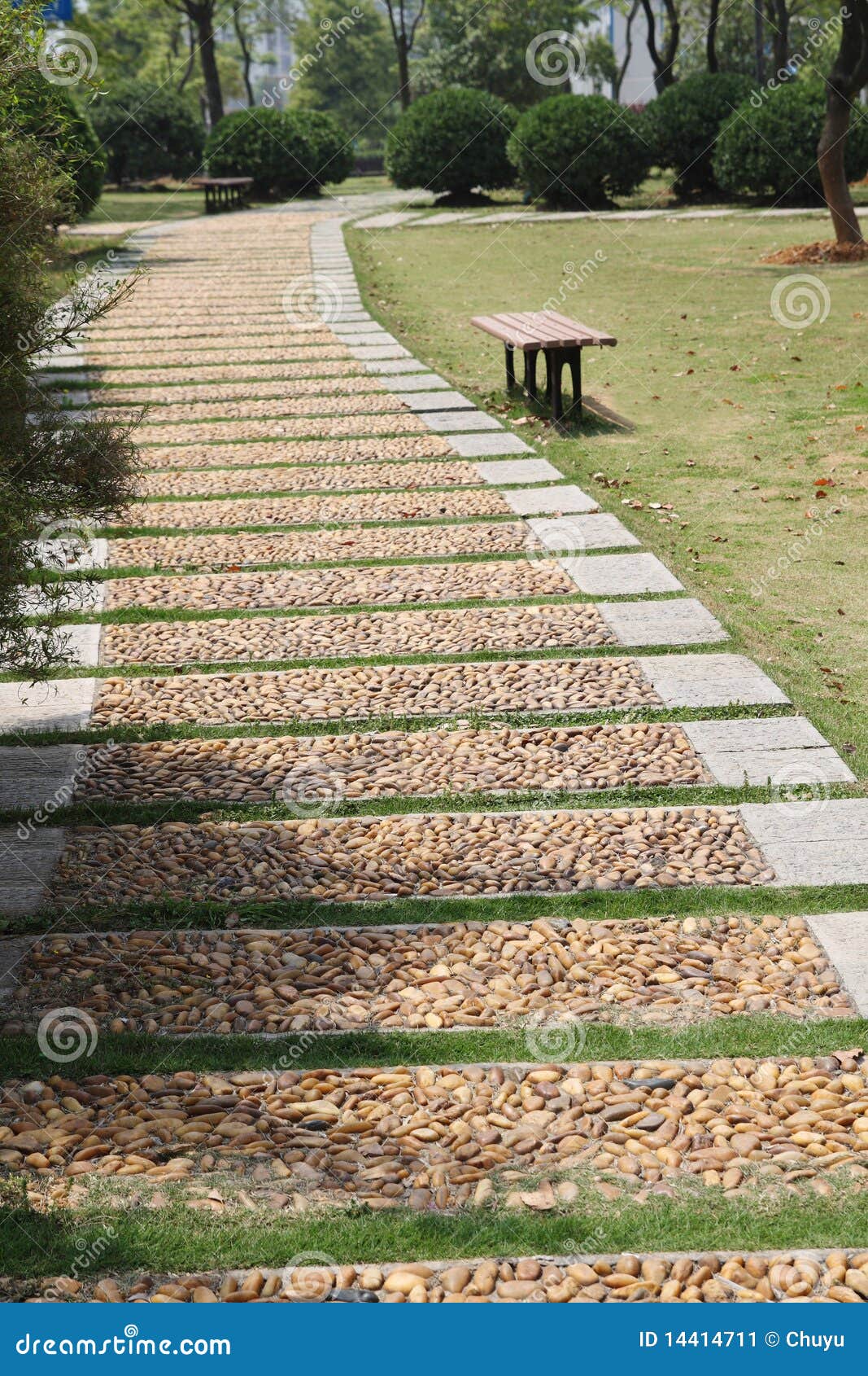 Pebble road stock image. Image of cobblestone, space - 14414711