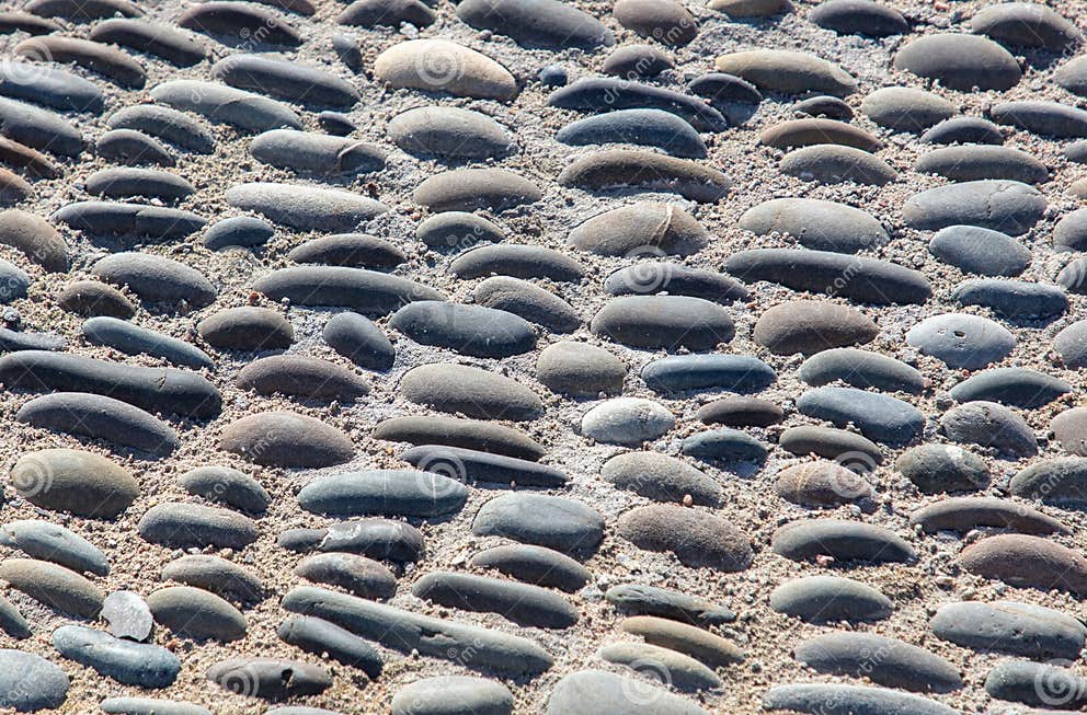 Pebble Road As an Abstract Background. Texture Stock Photo - Image of ...