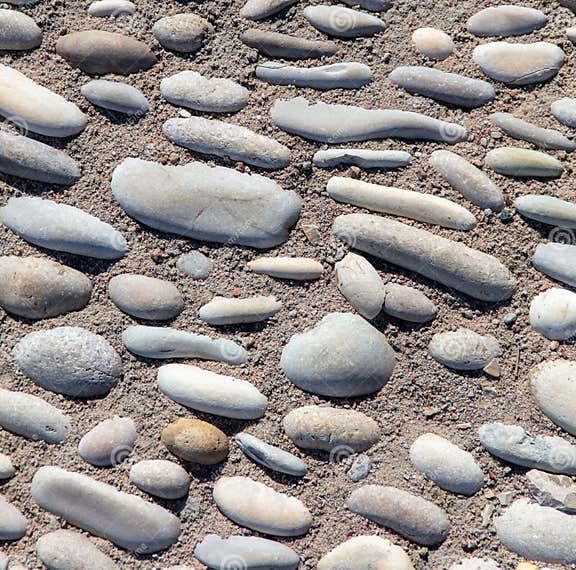 Pebble Road As an Abstract Background. Texture Stock Photo - Image of cement, rock: 295427654