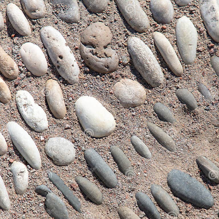 Pebble Road As an Abstract Background. Texture Stock Image - Image of ...