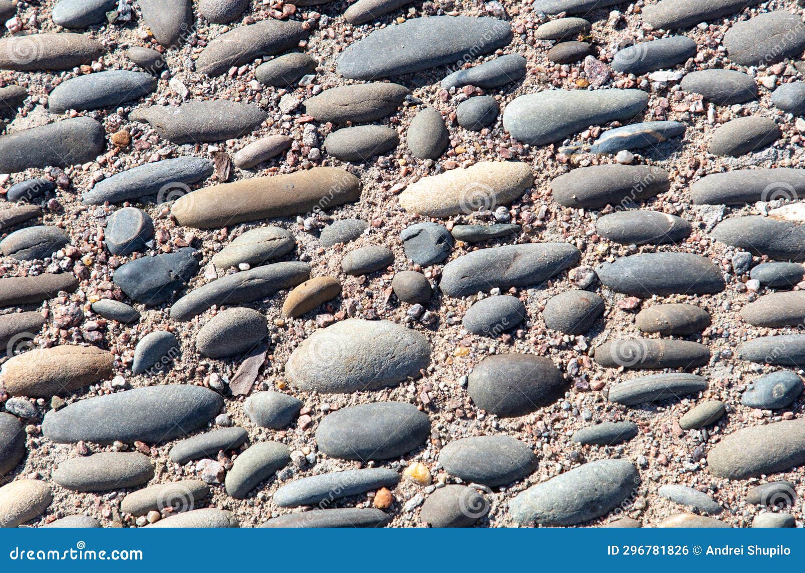 Pebble Road As an Abstract Background. Texture Stock Photo - Image of ...