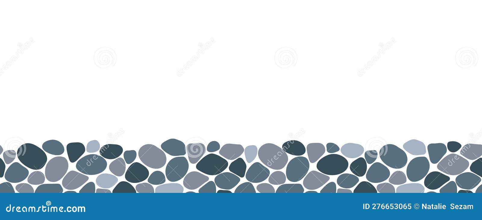 Pebble Seamless Pattern Vector Illustration. Cute Summer Repeated ...