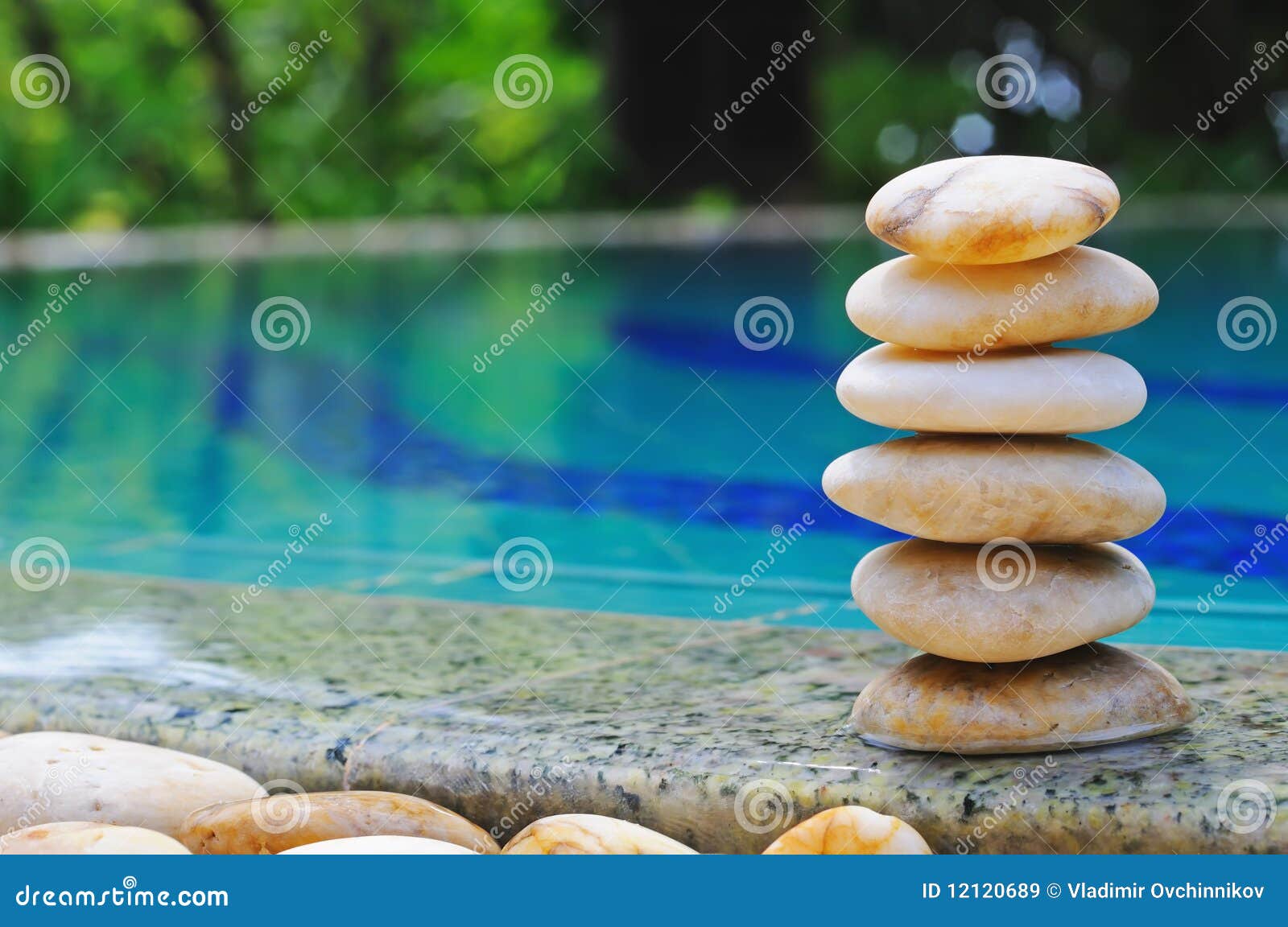 Pebble Stack stock image. Image of summer, nature, water - 12120689