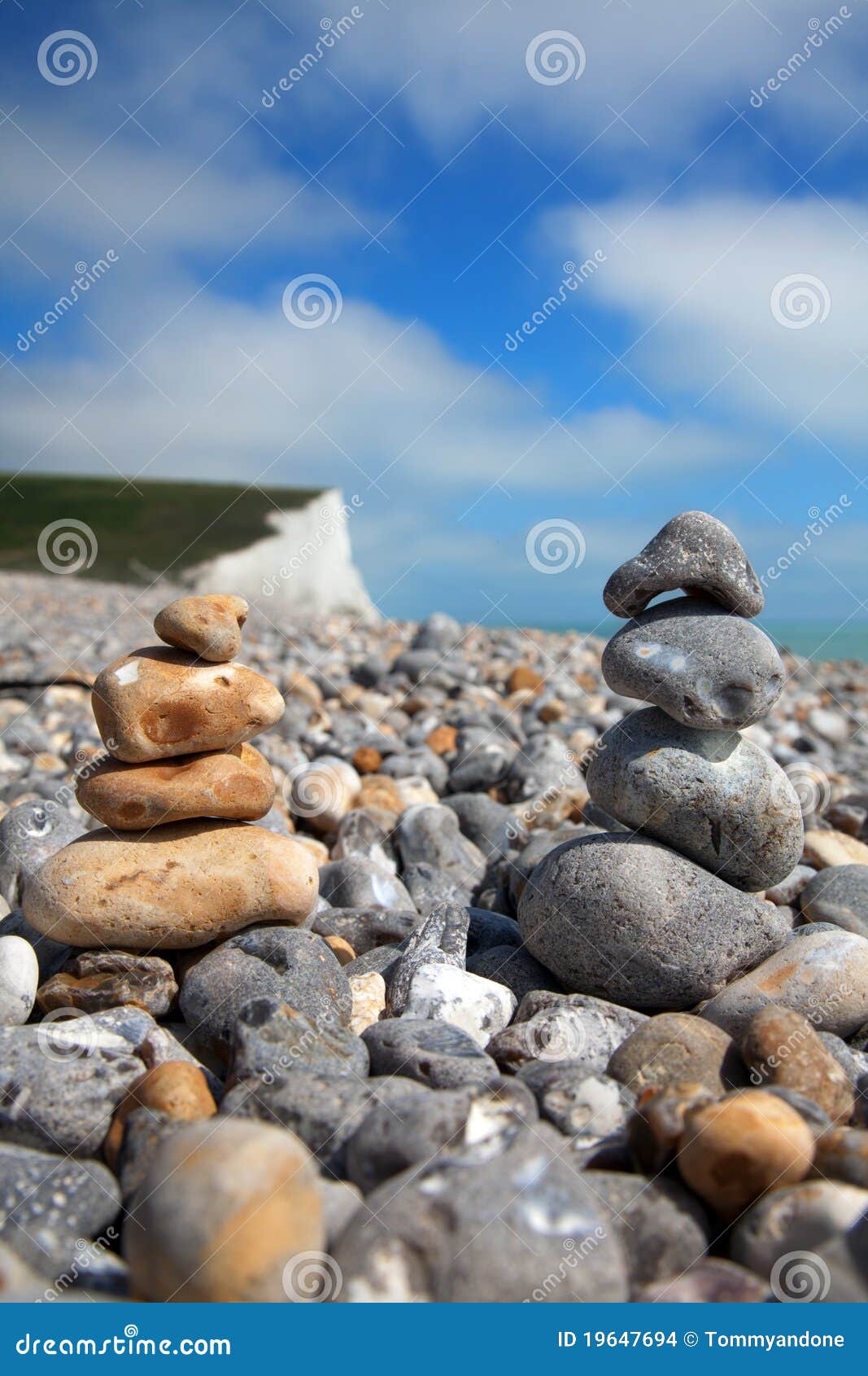 Pebble stack on beach stock photo. Image of heap, outdoors - 19647694