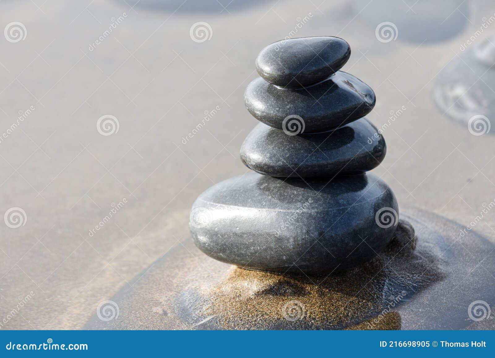 Pebble Stack on the Beach the Stones Represent Balance and Wellbeing of ...