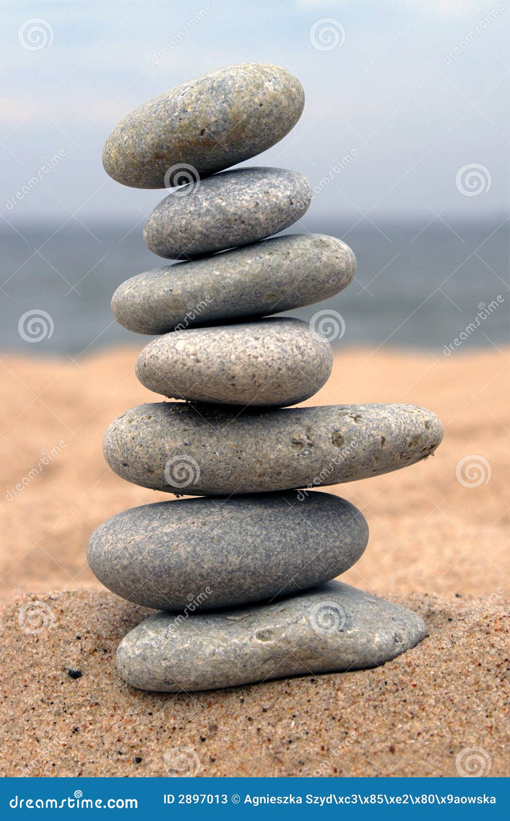 Pebble Stack on the Seashore Stock Image - Image of relax, close: 2897013