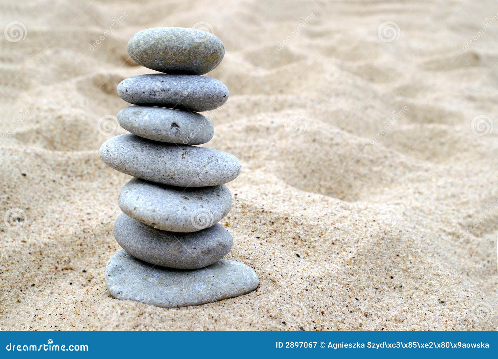 Pebble Stack on the Seashore Stock Image - Image of pile, meditation ...