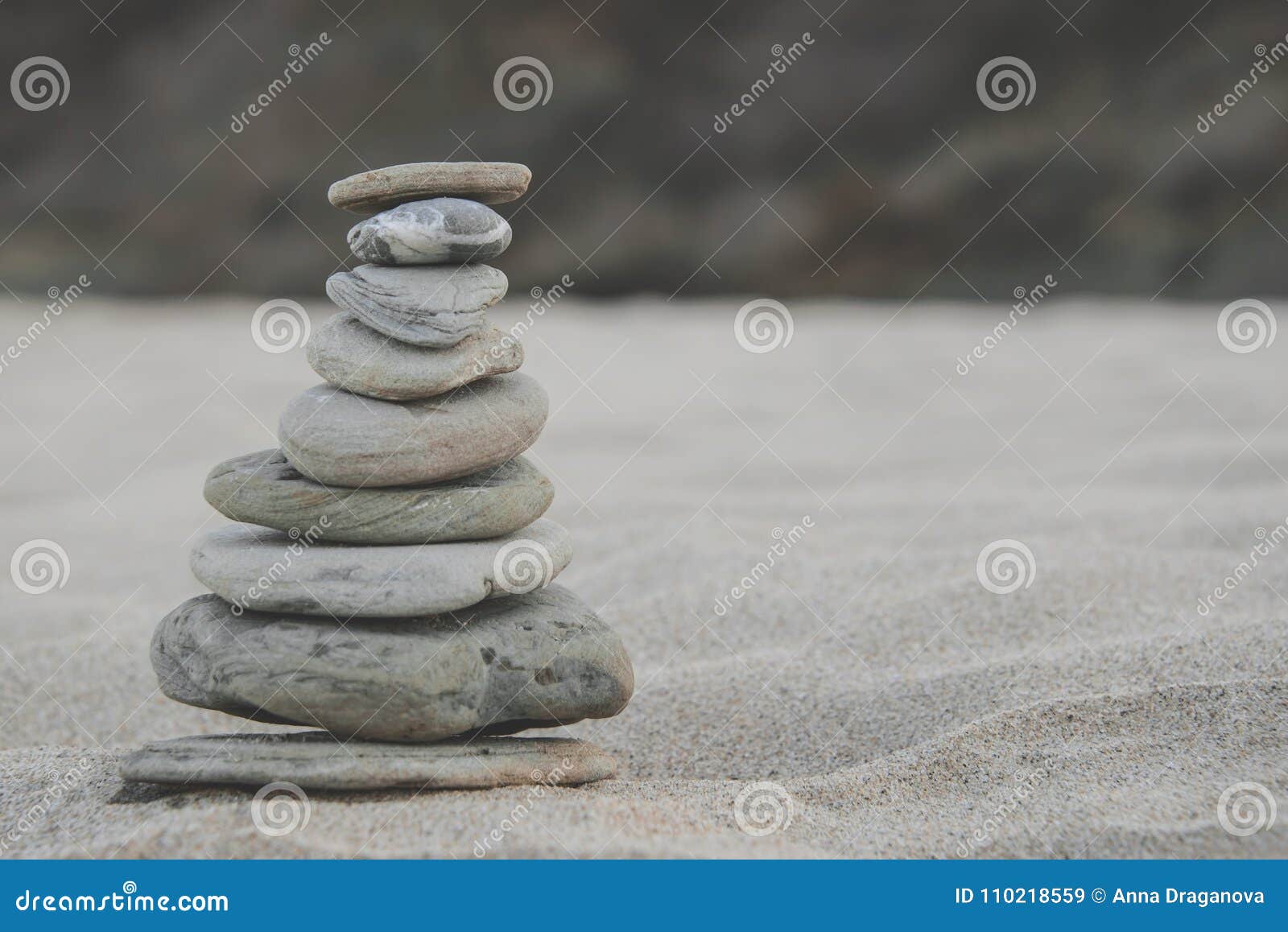 Pebble Stack on the Seashore. Zen Concept of Concentration and ...