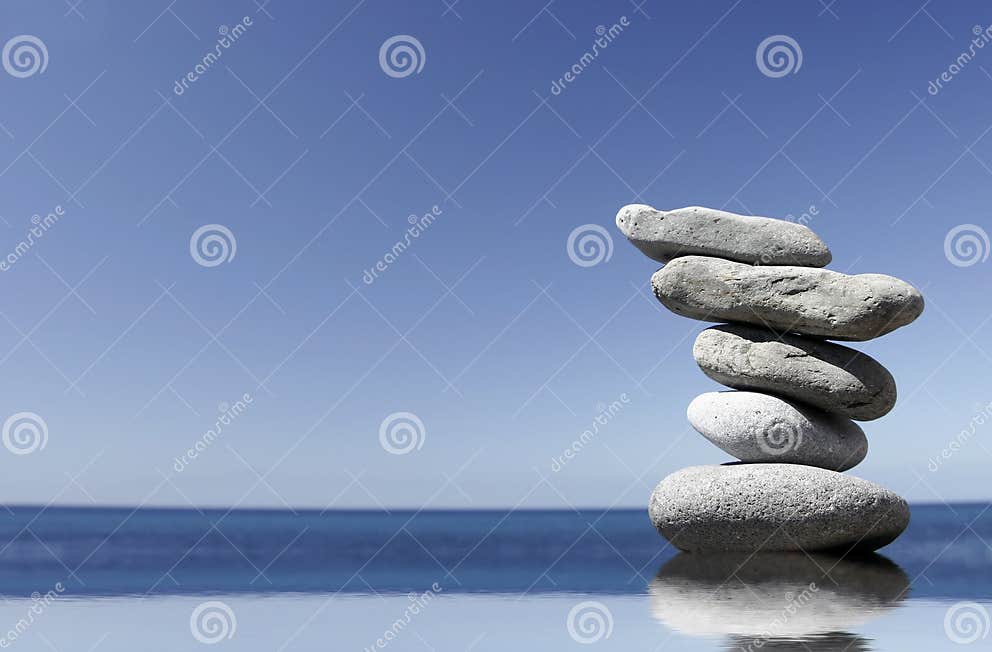 Pebble Stack in Water stock photo. Image of stacked, stone - 2097260