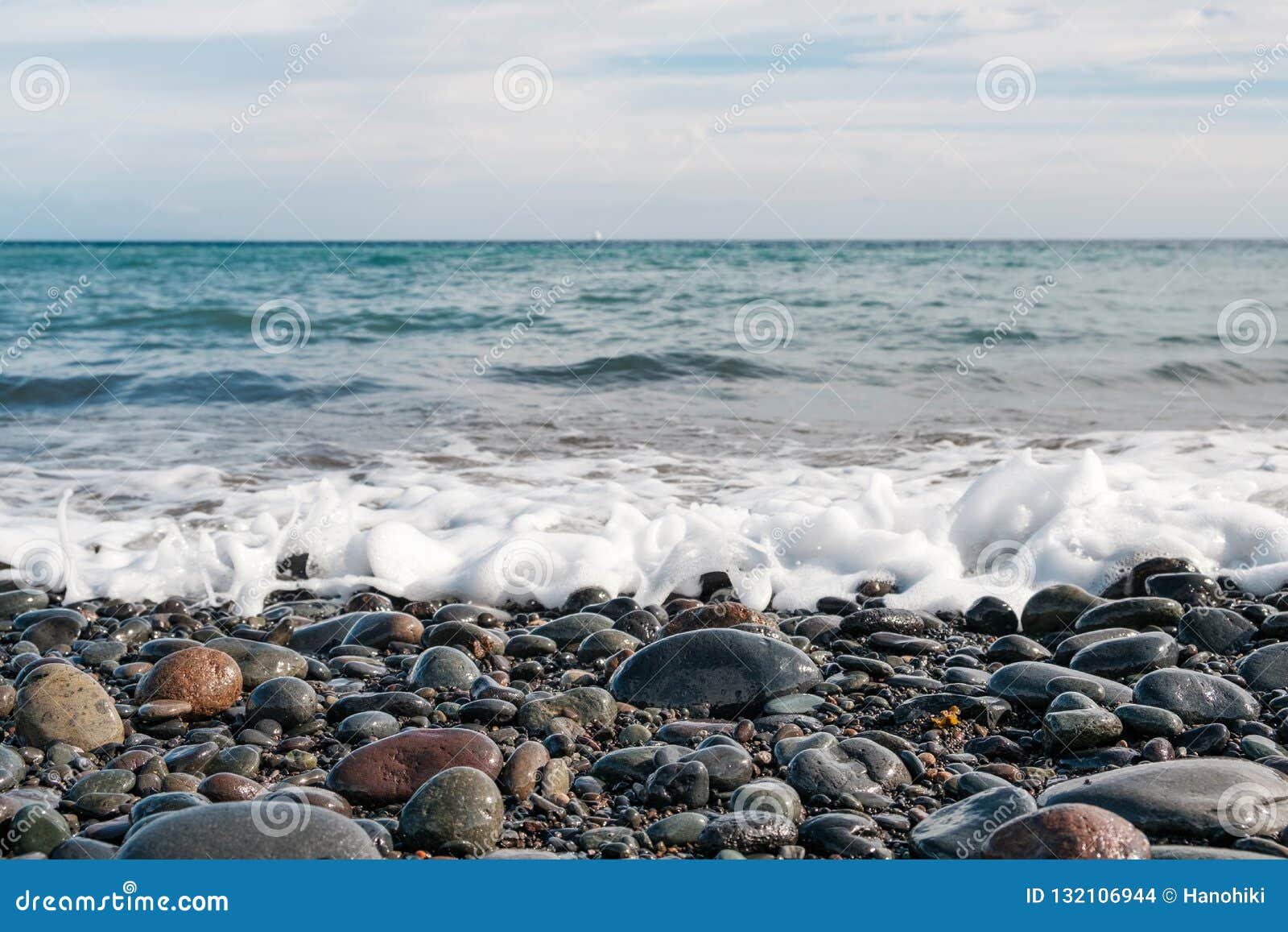 Pebble Stone Beach - Stones at Ocean Coast Stock Photo - Image of small ...