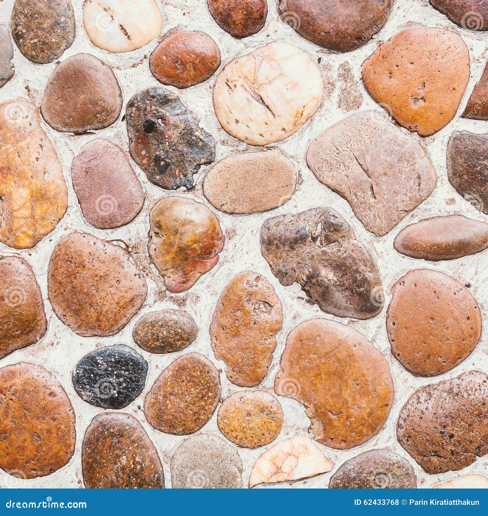 Pebble Stone Floor Tile Texture Stock Photo - Image of smooth, brown ...