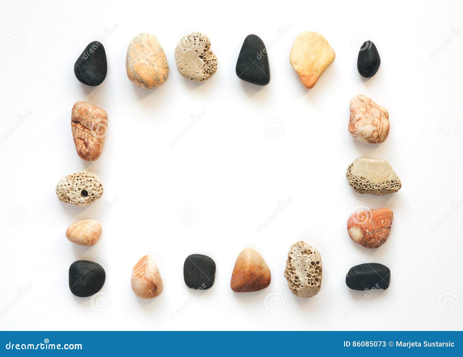 Pebble Stone Frame stock image. Image of decoration, closeup - 86085073