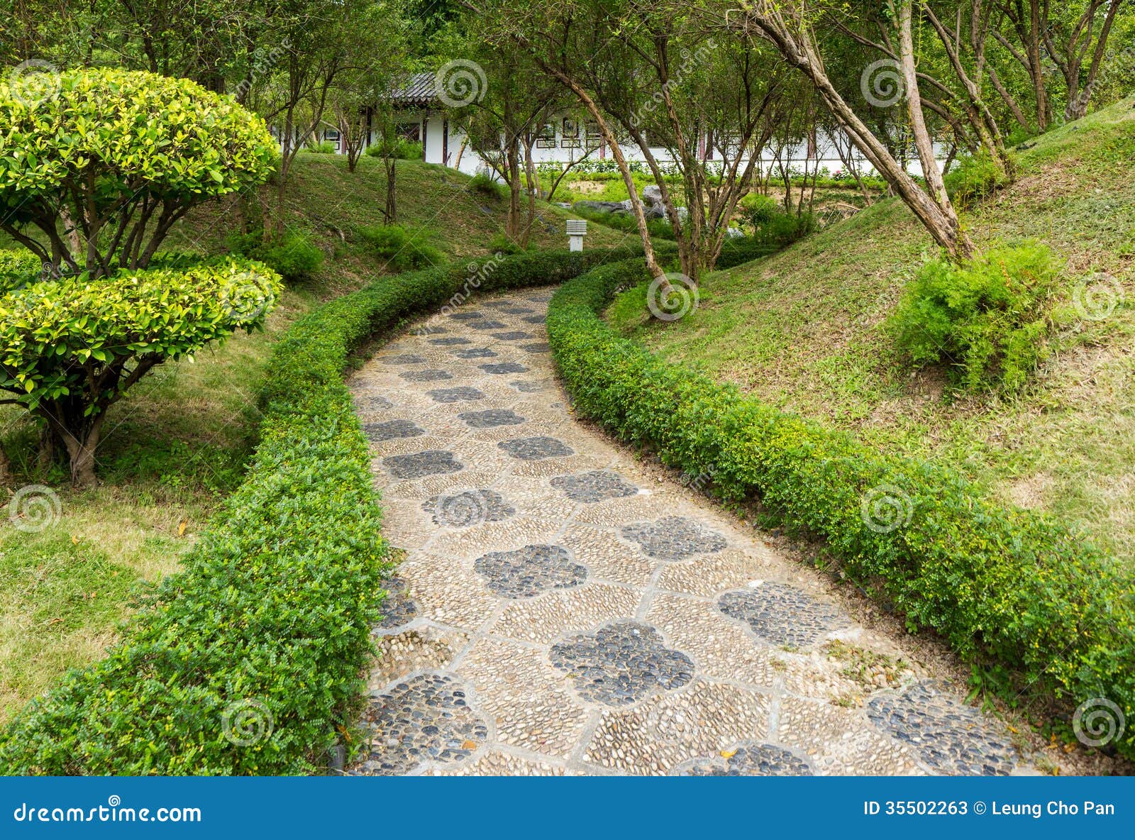 Pebble stone path stock image. Image of landscape, traditional - 35502263