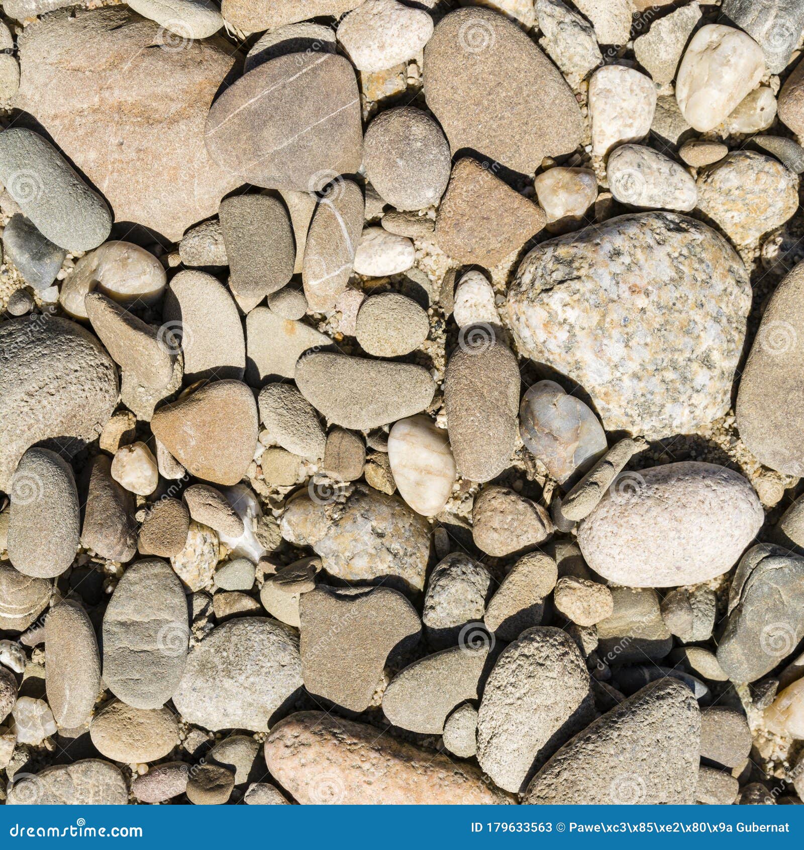 A Pebble-stone Pattern Creating a Natural Texture on the Ground Stock ...