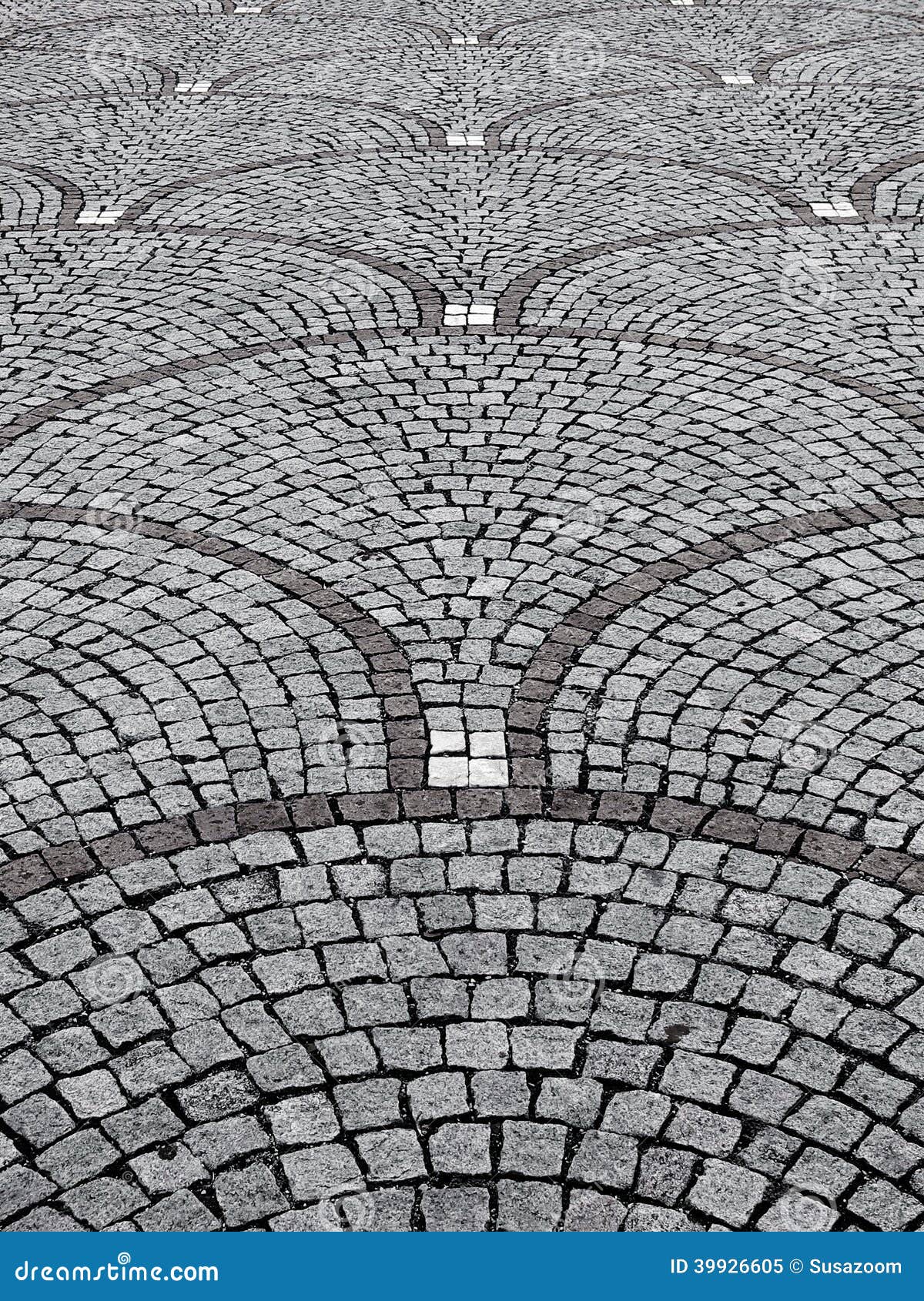 Pebble Stone Pavement with Curved Pattern Stock Image - Image of ...