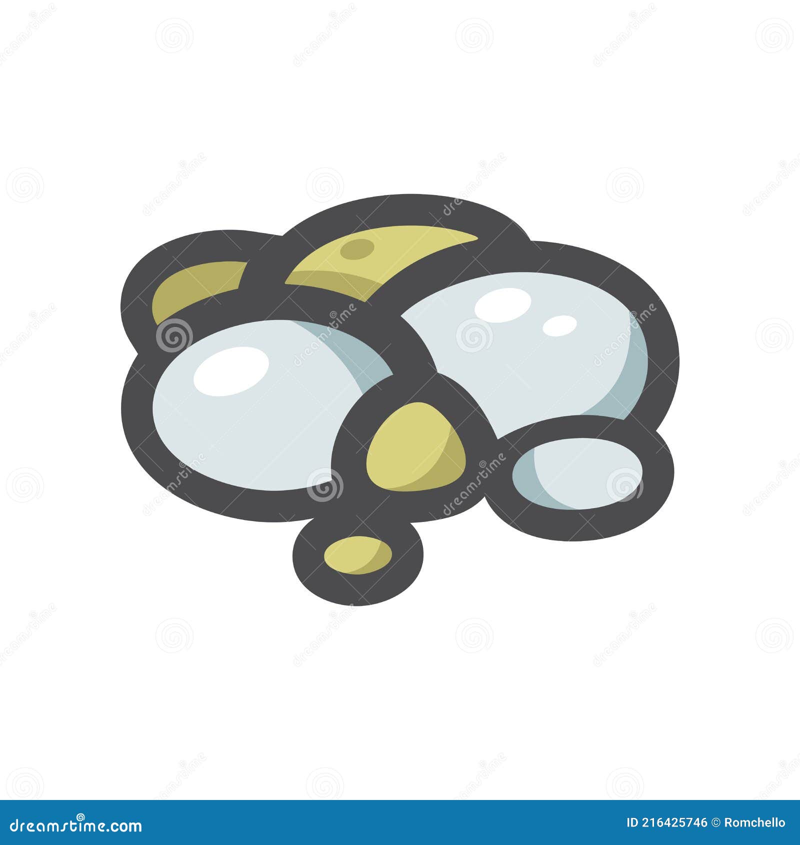 Pebble Stone River Rocks Vector Icon Cartoon Illustration Stock Vector ...