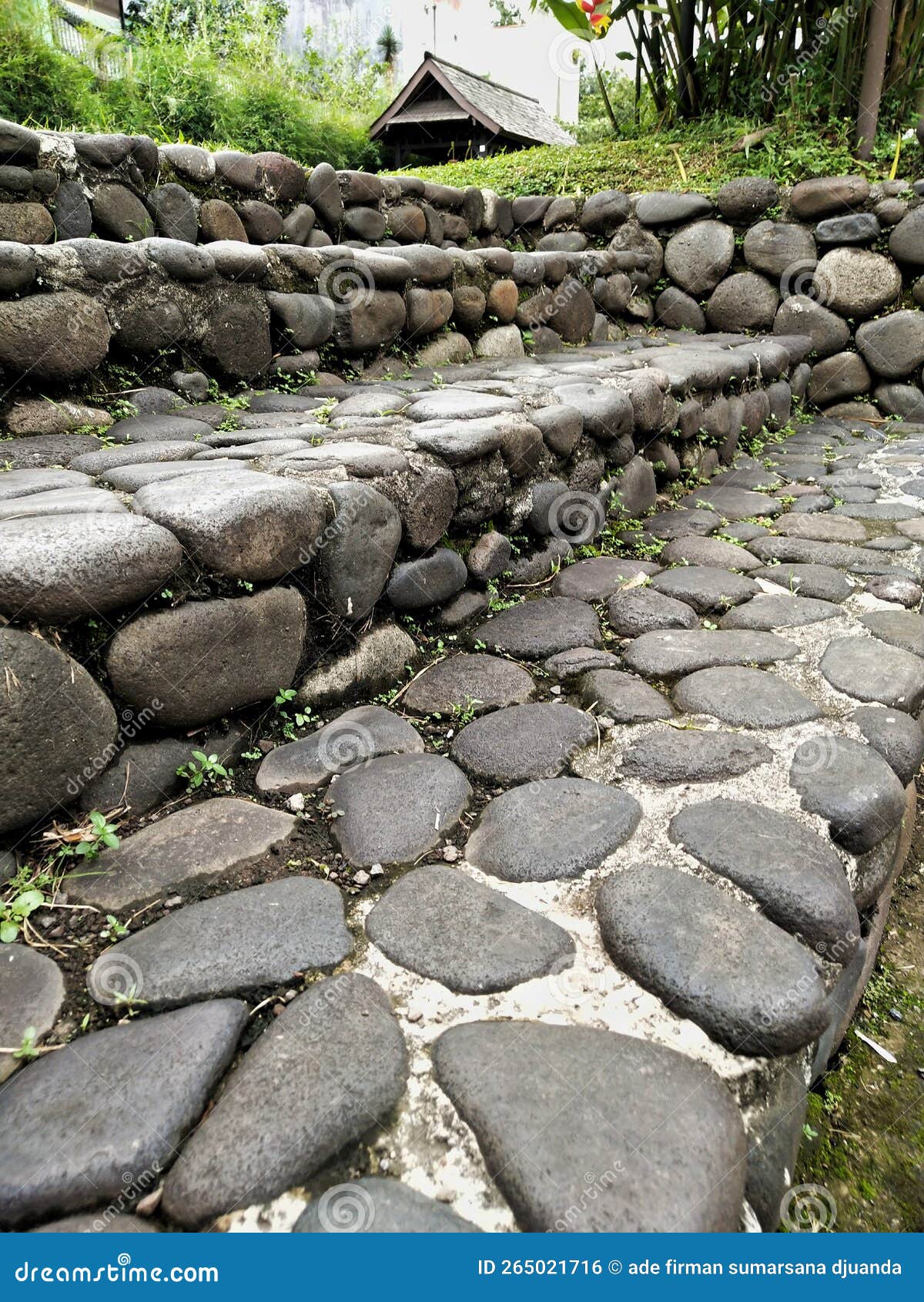 Stairs Made of Natural River Stone Stock Photo - Image of stairs ...