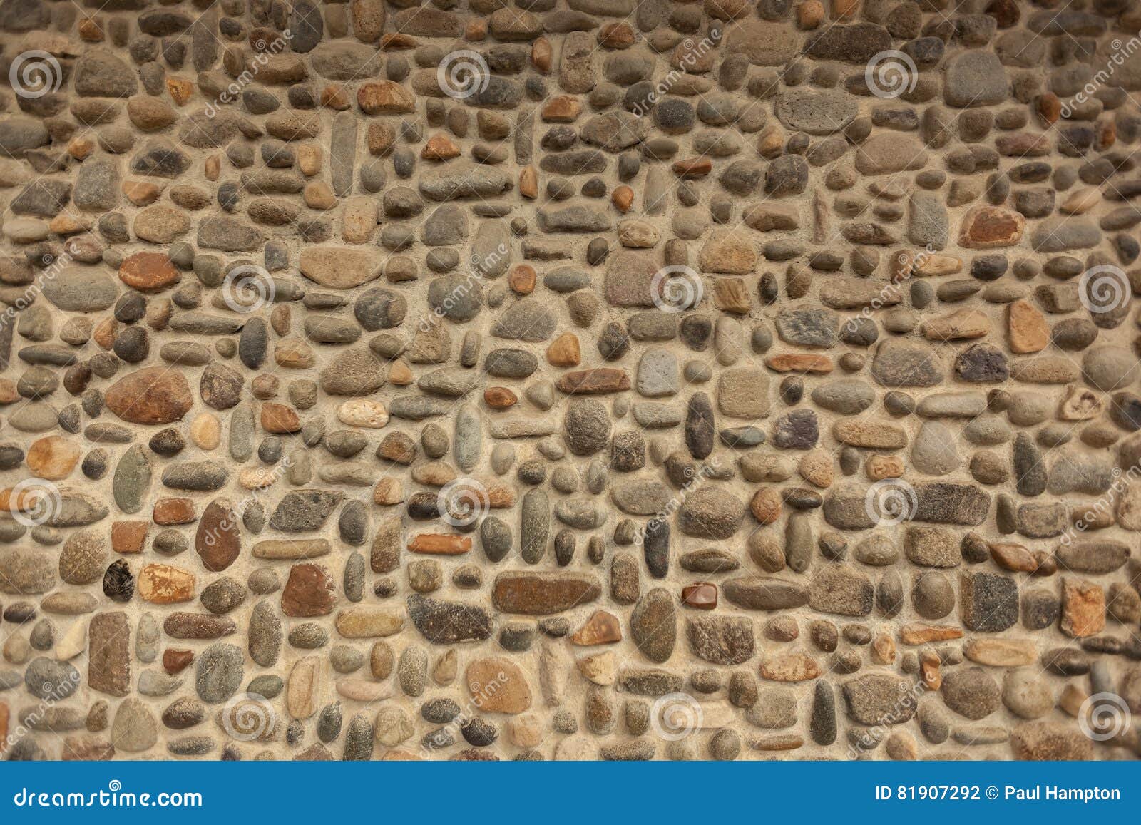 Pebble Stone Wall stock photo. Image of stone, pattern - 81907292