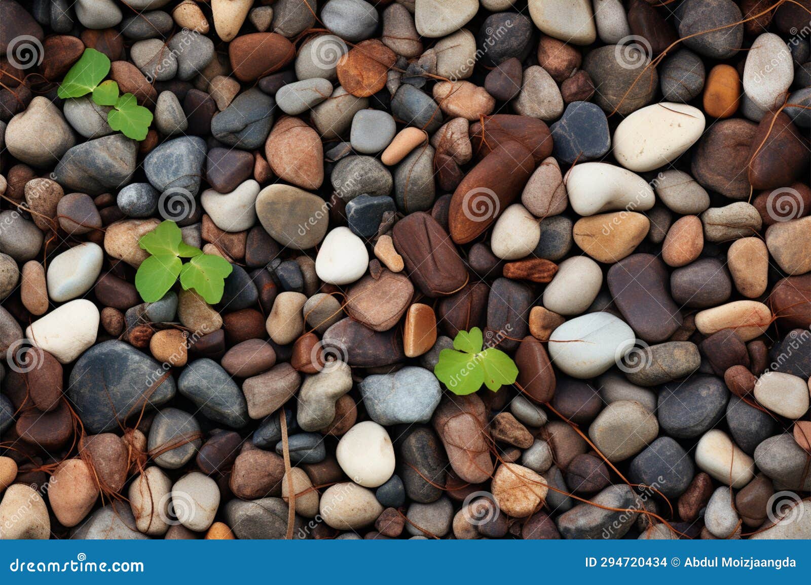 Pebble Stones Coexist With Rough Bricks, Adding A Unique Texture Stock ...