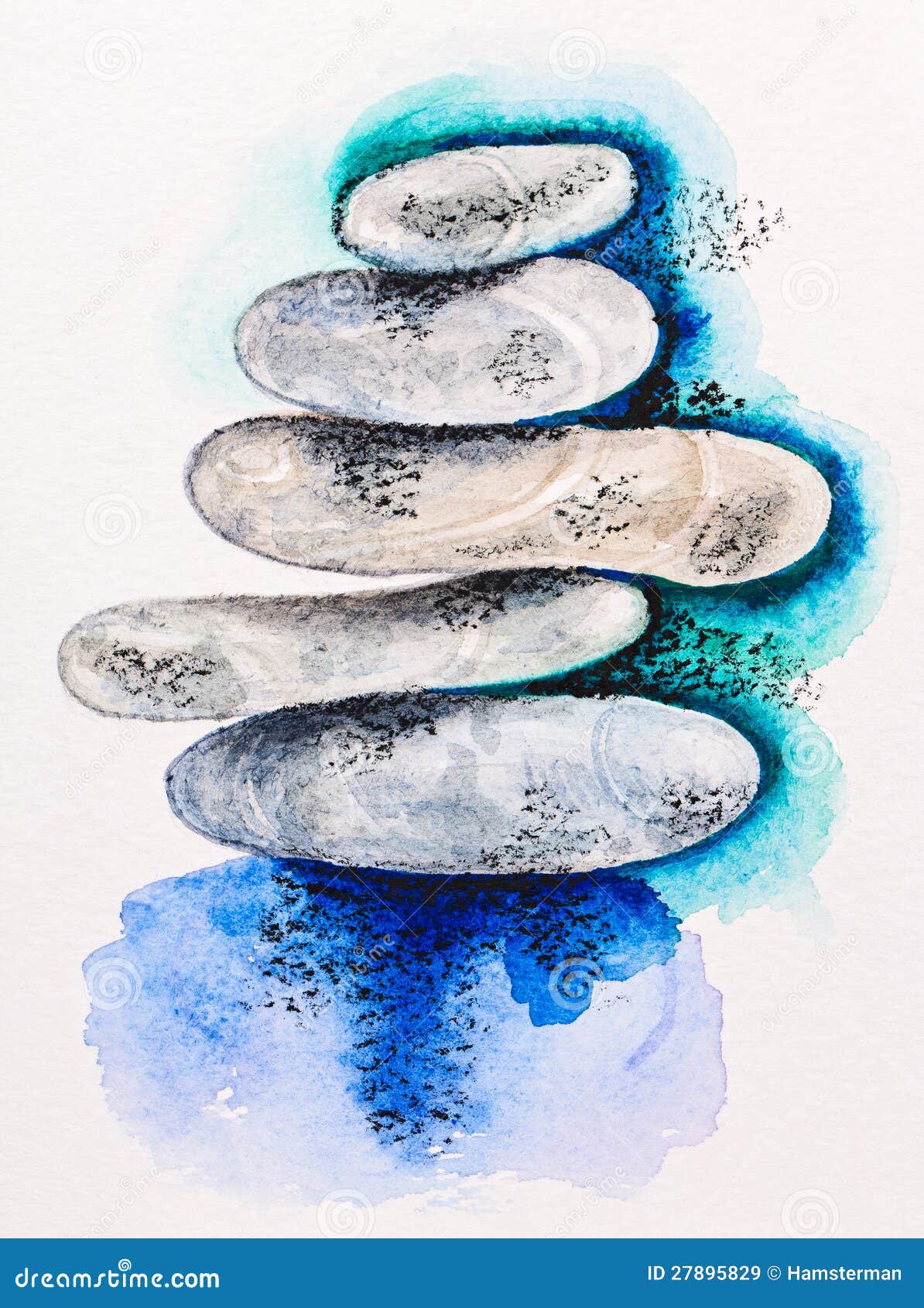 Pebble Stones Heap Harmony Symbol Stock Illustration - Illustration of ...