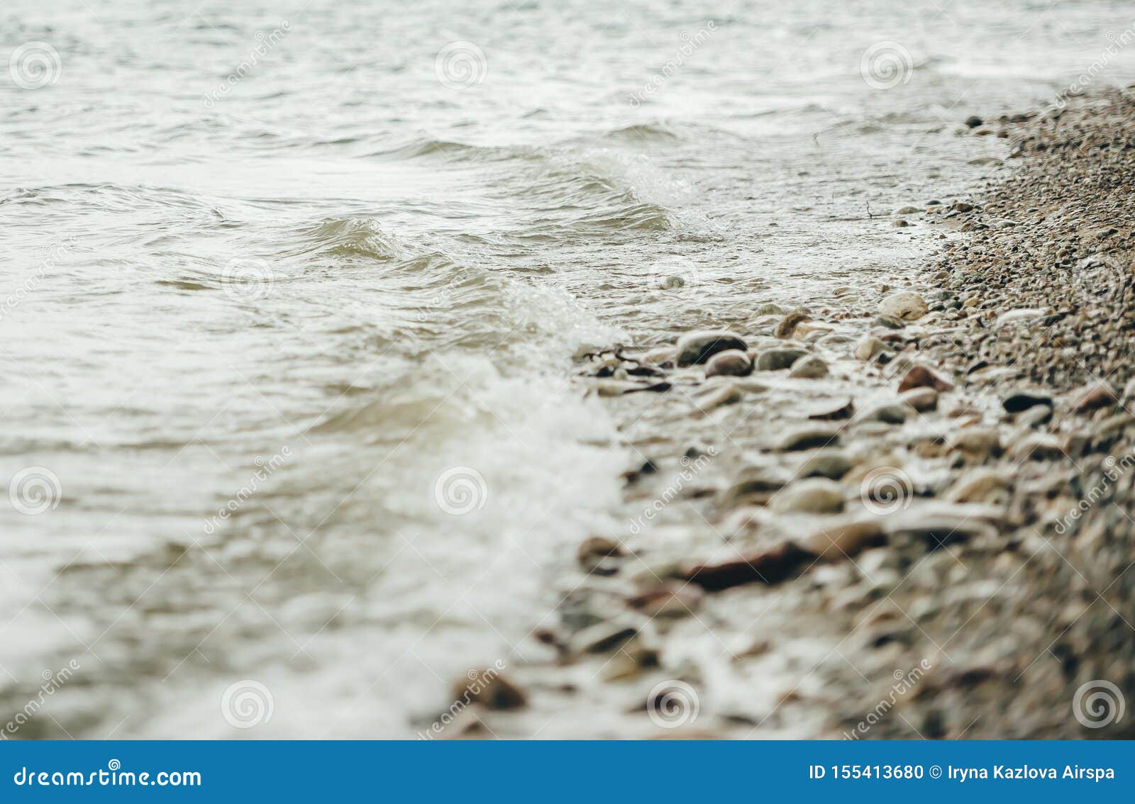 Pebble Stones on Sandy River Bank. Closeup Stock Photo - Image of soil ...