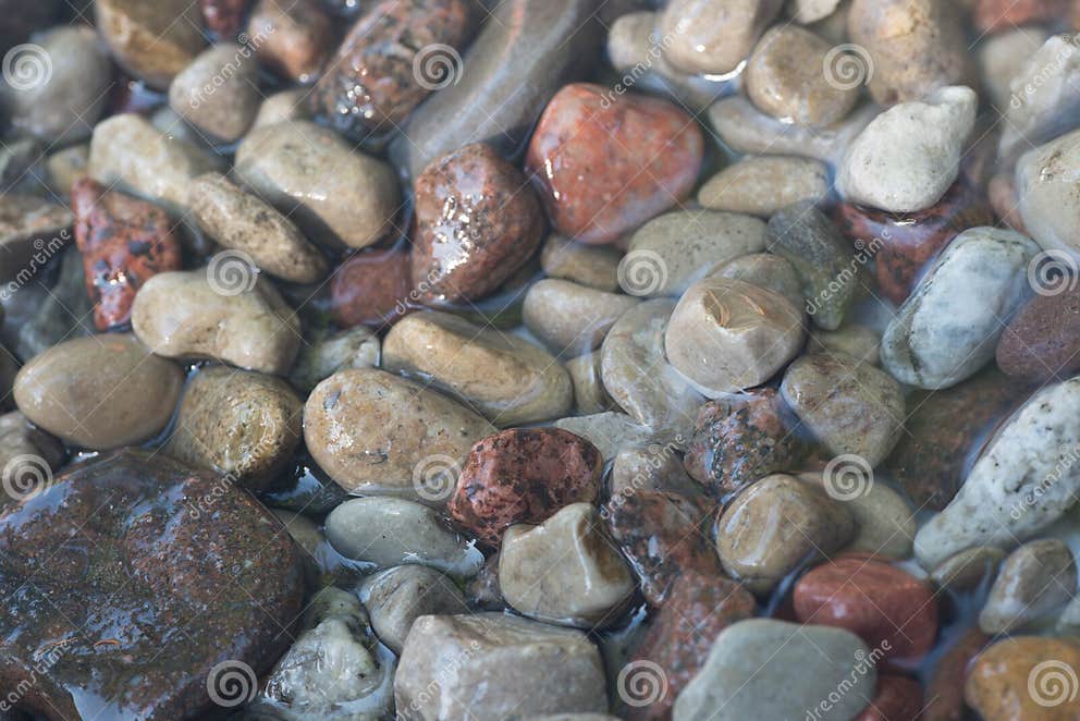 Pebble Stones in Water Background Stock Image - Image of nature ...