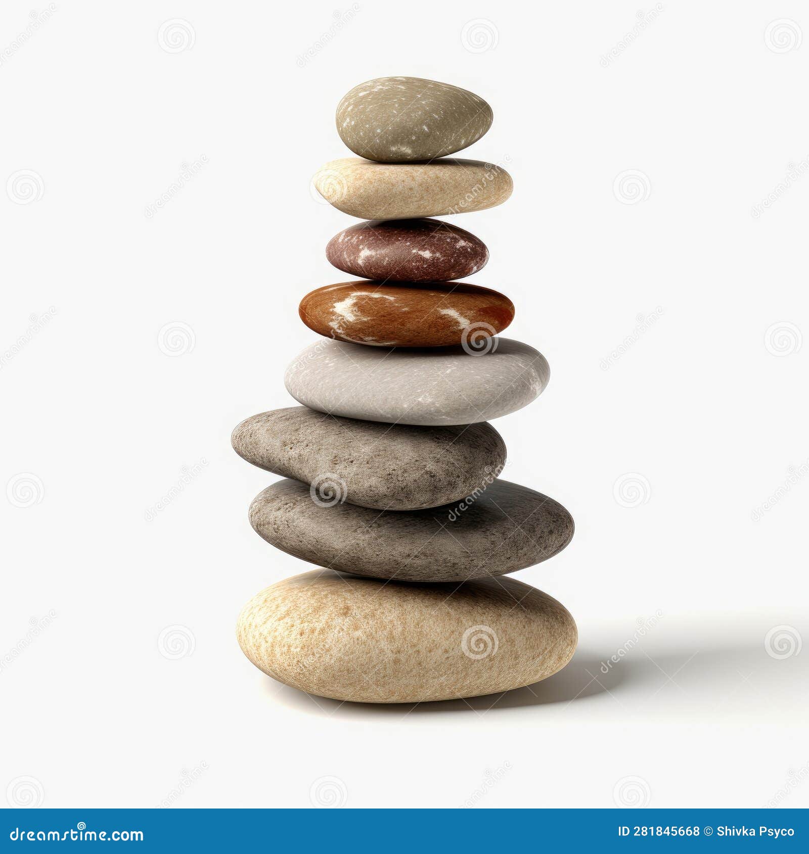 Cute pebble tower stock illustration. Illustration of smooth - 281845668