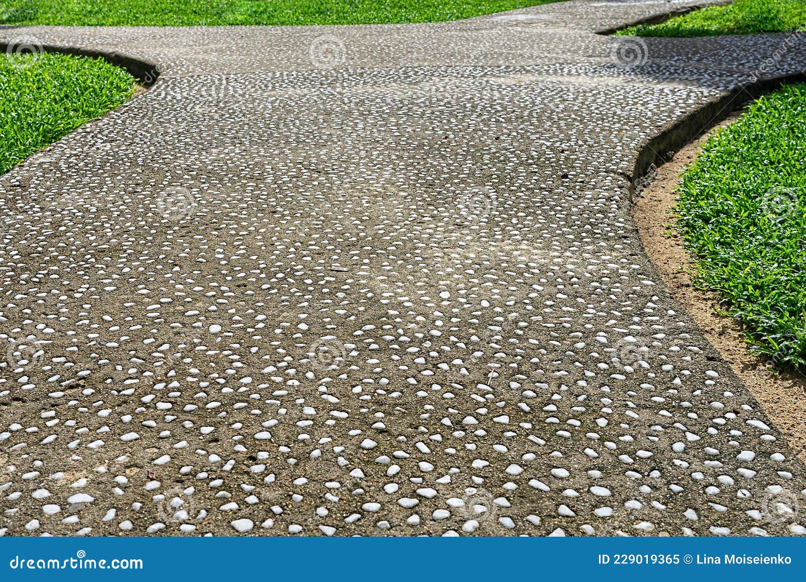 Pebble walkway in the park stock image. Image of pathway - 229019365